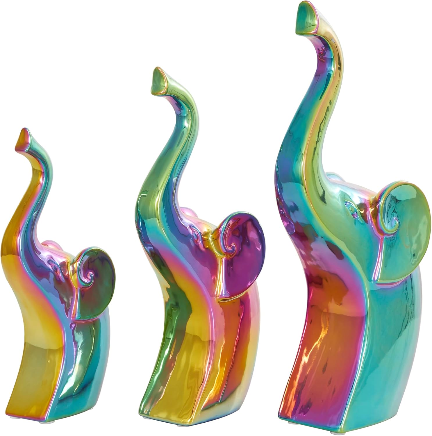 Amazon.com: Deco 79 Ceramic Elephant Decorative Sculpture Home Decor ...