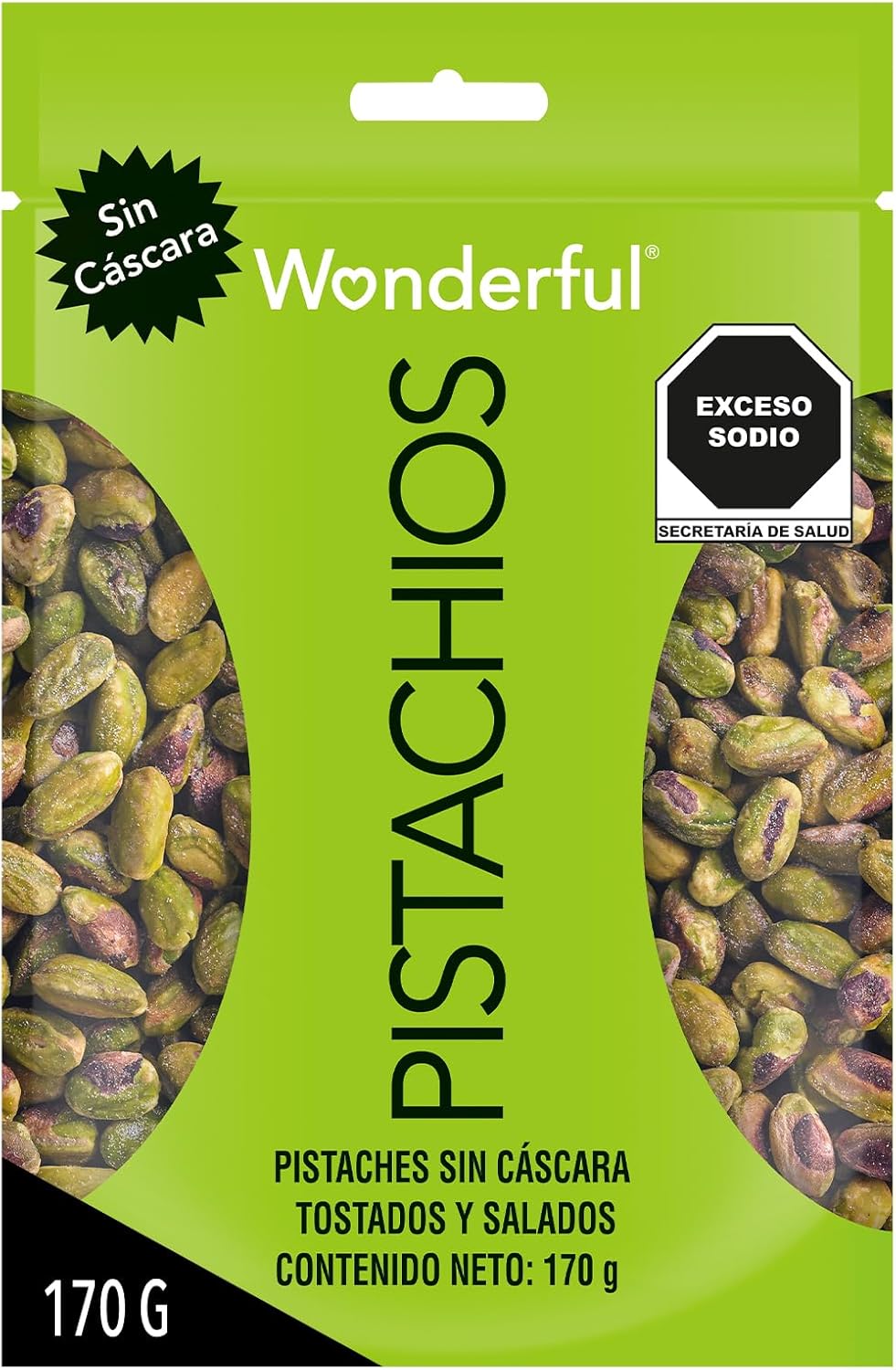 Wonderful Pistachios, Pistaches Sin Cáscara, Tostado Con Sal, 170g ...