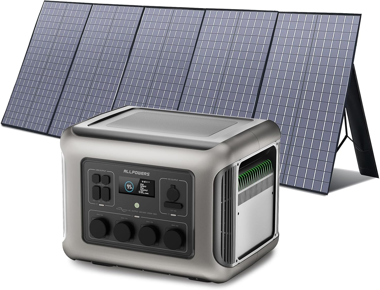 ALLPOWERS R2500 Solar Generator 2016 Wh with 400 W Solar Panel, 4 x ...