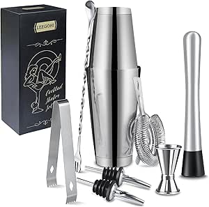 Boston Cocktail Shaker Set|8pcs Cocktail Making Set Stainless Steel ...