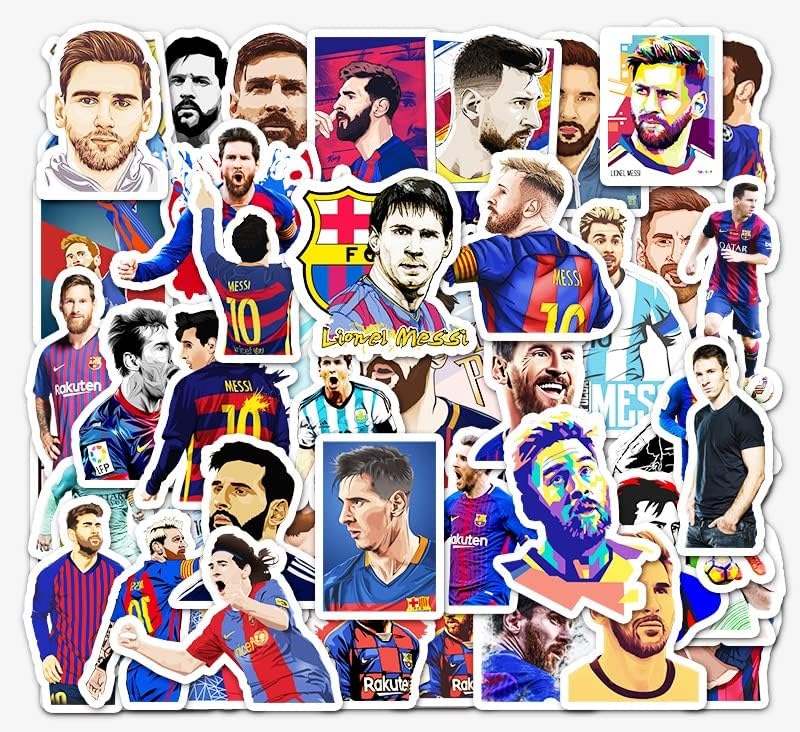 Buy Lionel Messi Barcelona Sticker-Pack of 9 (Vinyl Stickers ...