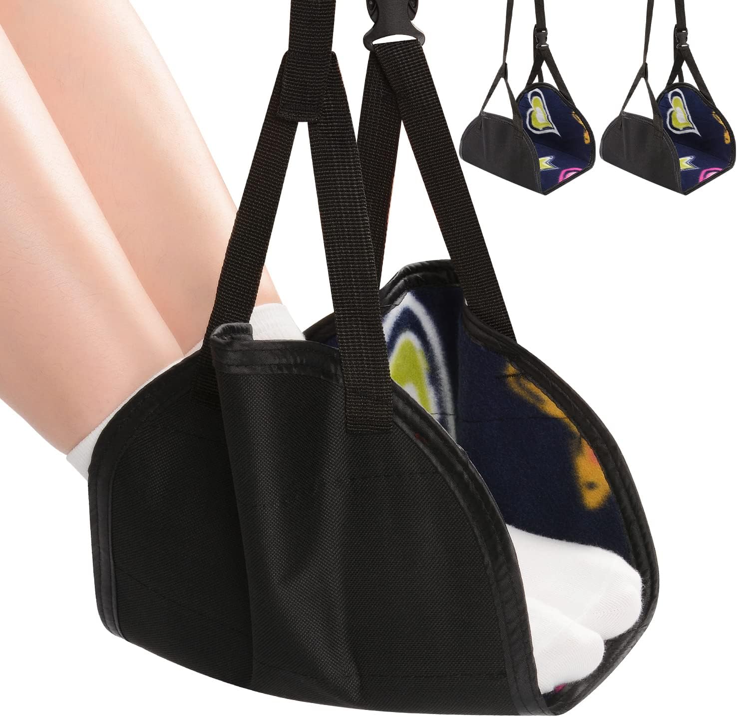 Amazon.com: supregear Foot Hammock, 2-Pack Adjustable Airplane Footrest ...