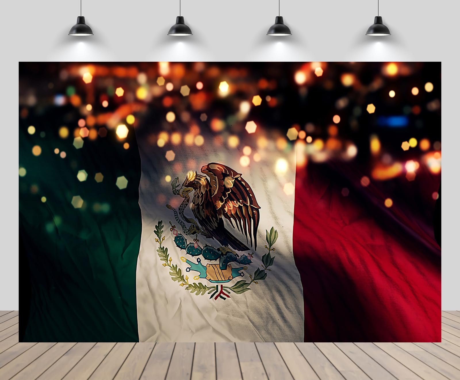 Amazon.com : CHNYWORK 7ftx5ft Mexico National Flag Backdrop Mexican ...