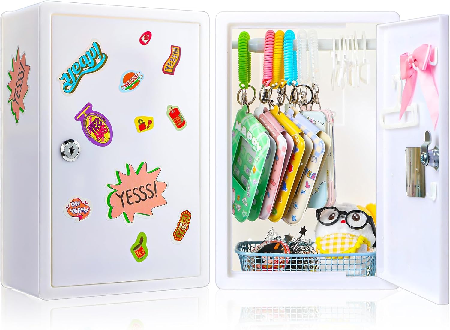 Amazon.com: Geelin Mini Locker with Keys Decorative Small Storage ...