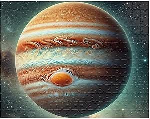 Amazon.com: Realistic Jupiter Planet Jigsaw Puzzle for Adults – Challenging and Colorful Space ...