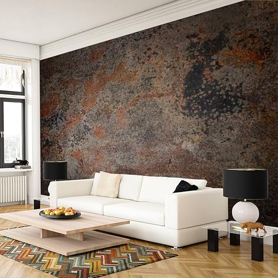 NIVFOEASC Abstract Old Worn Weathered Rusty Steel Metal Surface Peel ...