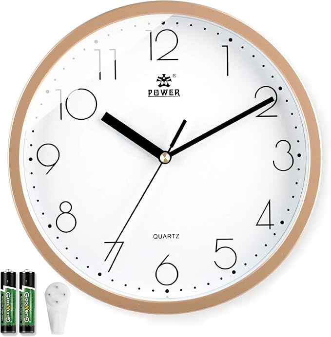 Amazon.com: LAIGOO 10 Inch Modern Wall Clock Decorative Non-Ticking ...