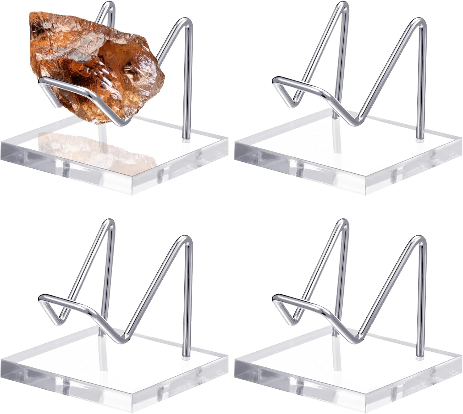 Amazon.com: Wenqik 4 Pcs Crystal Display Stand Rock Display Holder with ...