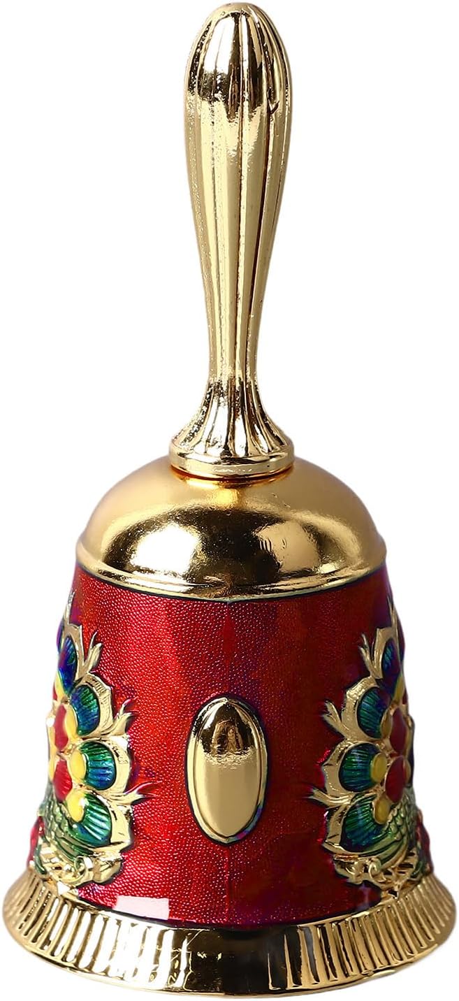 Super Loud Solid Brass Gold Hand Call Bell for Ringing At Wedding, Hand ...