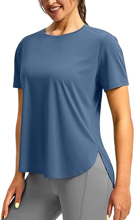 Amazon.com: Soothfeel Women's Short Sleeve Workout Shirts UPF 50+ Sun ...