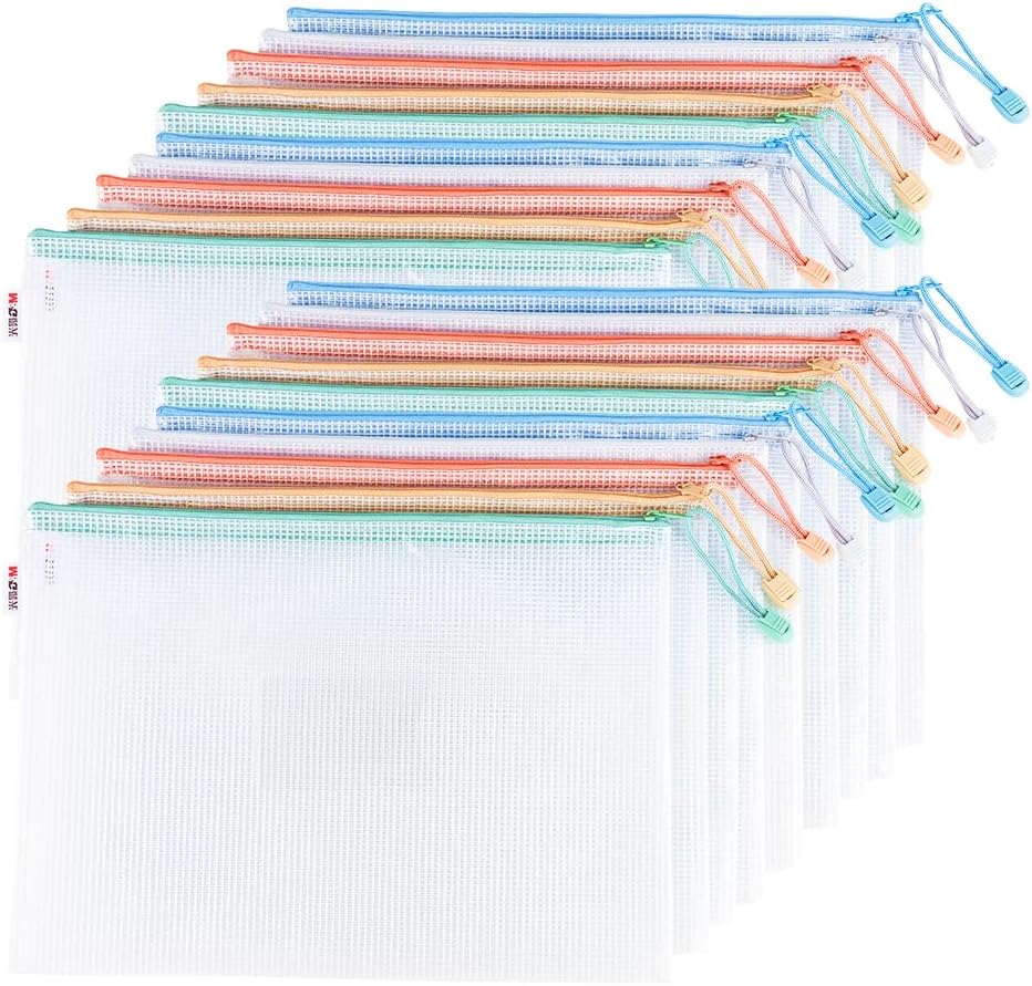 Amazon.com: CINYU 12pcs Mesh Zipper Pouch Bags, 2 size Mesh Bags with ...