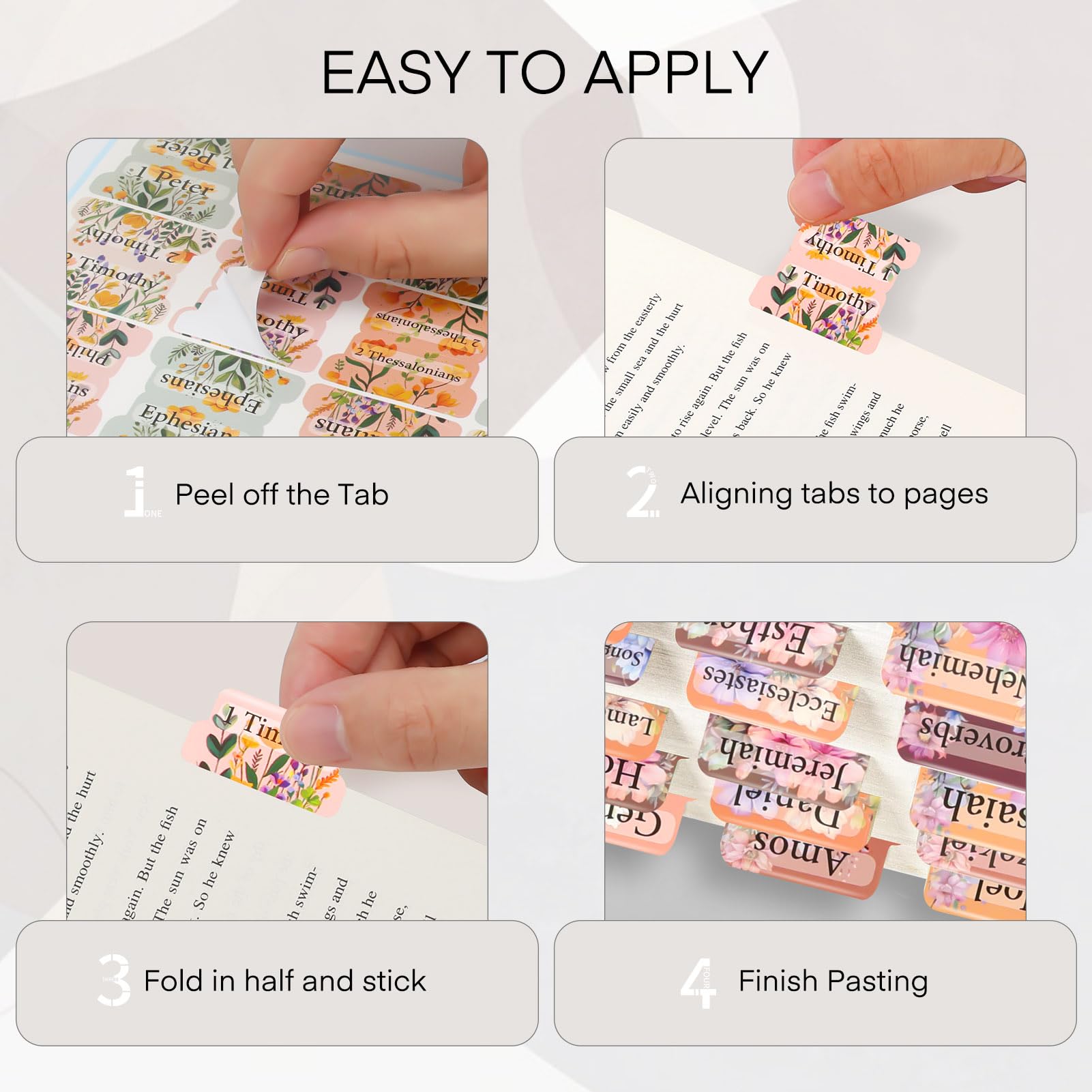 Snapklik.com : NatureTouch Bible Tabs - Laminated Bible Tabs For Women ...