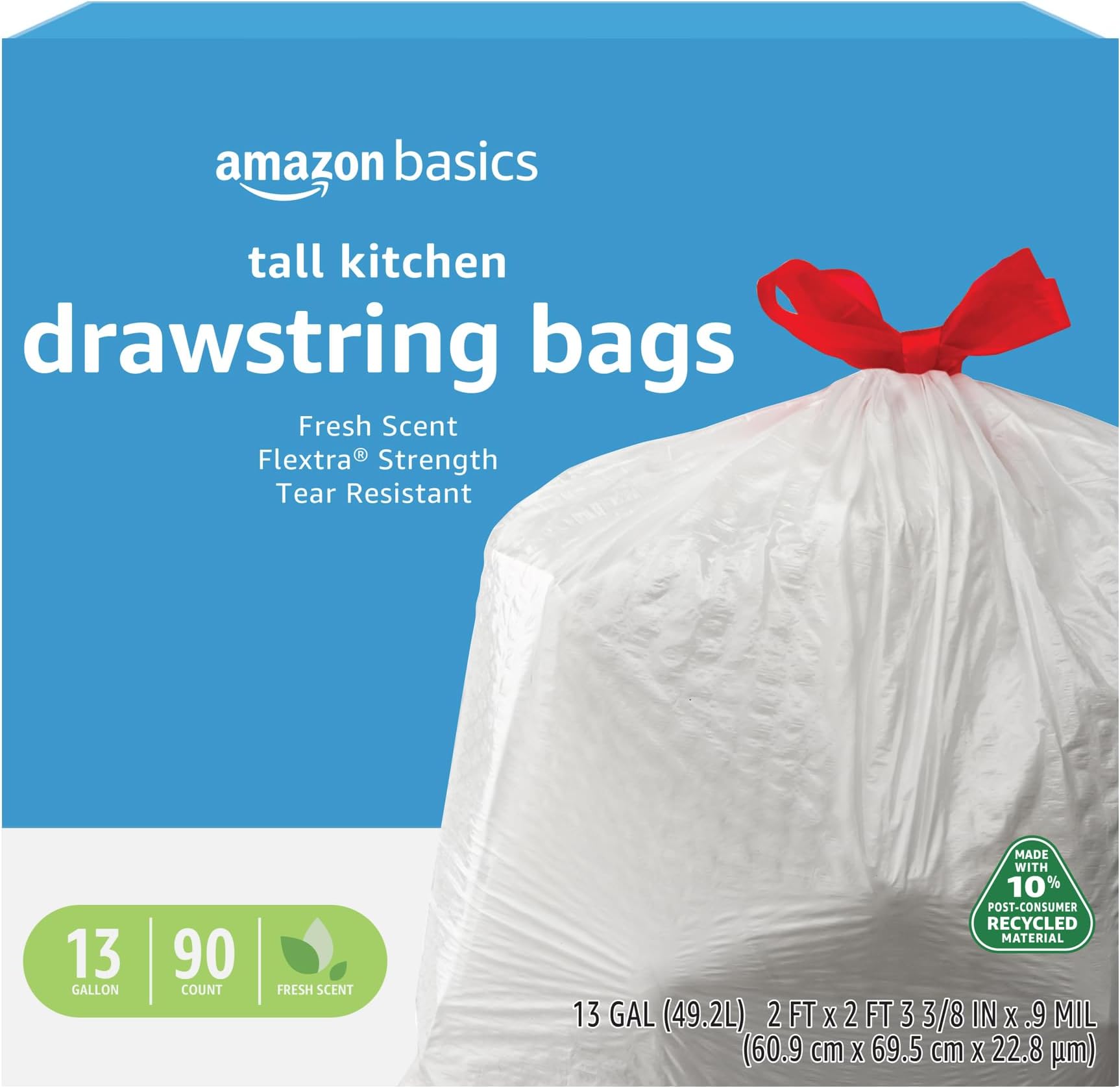 Amazon.com: Member's Mark Power Flex Tall Kitchen Drawstring Trash Bags ...