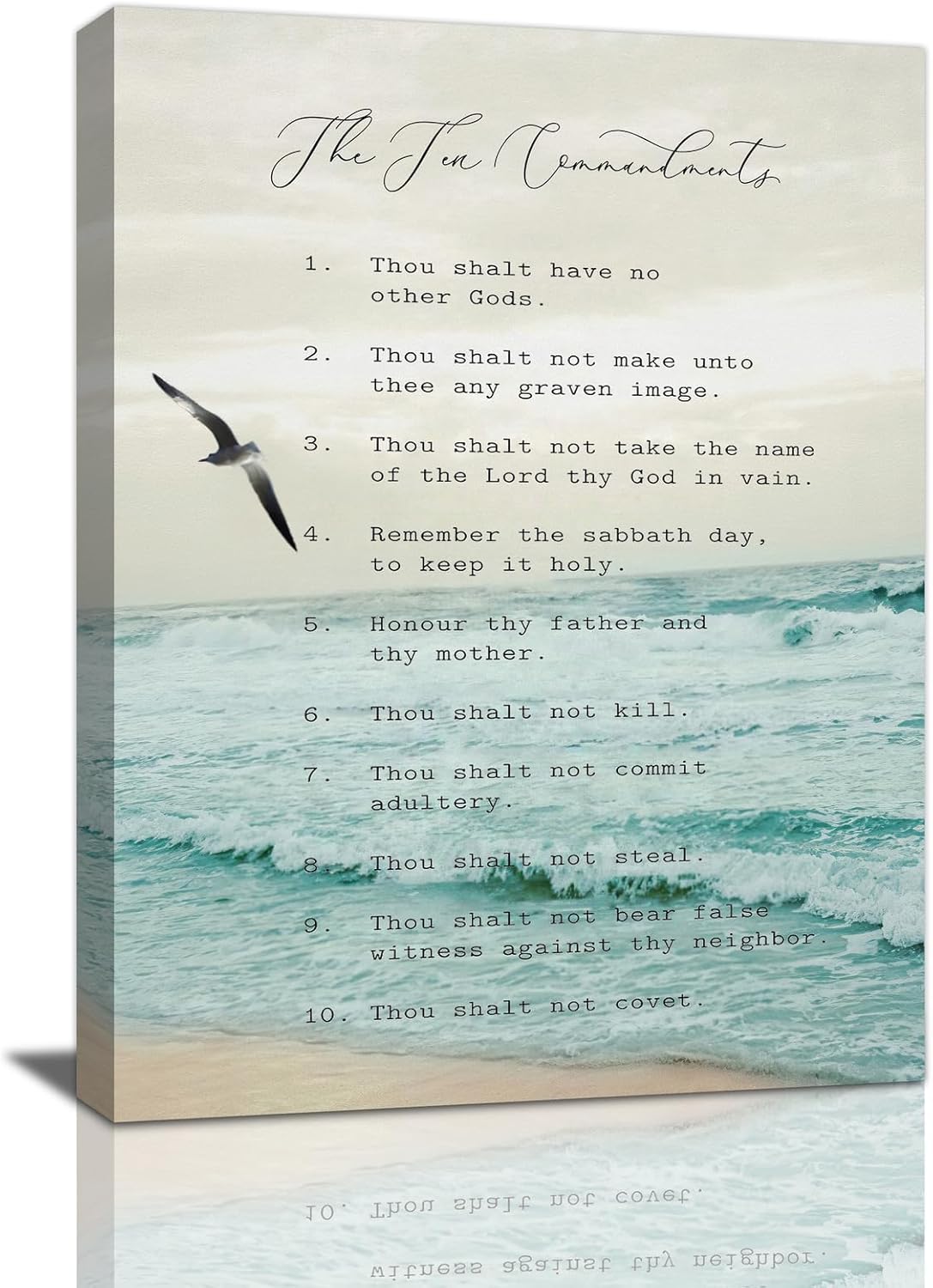 Amazon.com: MountFlow 10 Commandments Decor Wall Art Ten Commandments ...