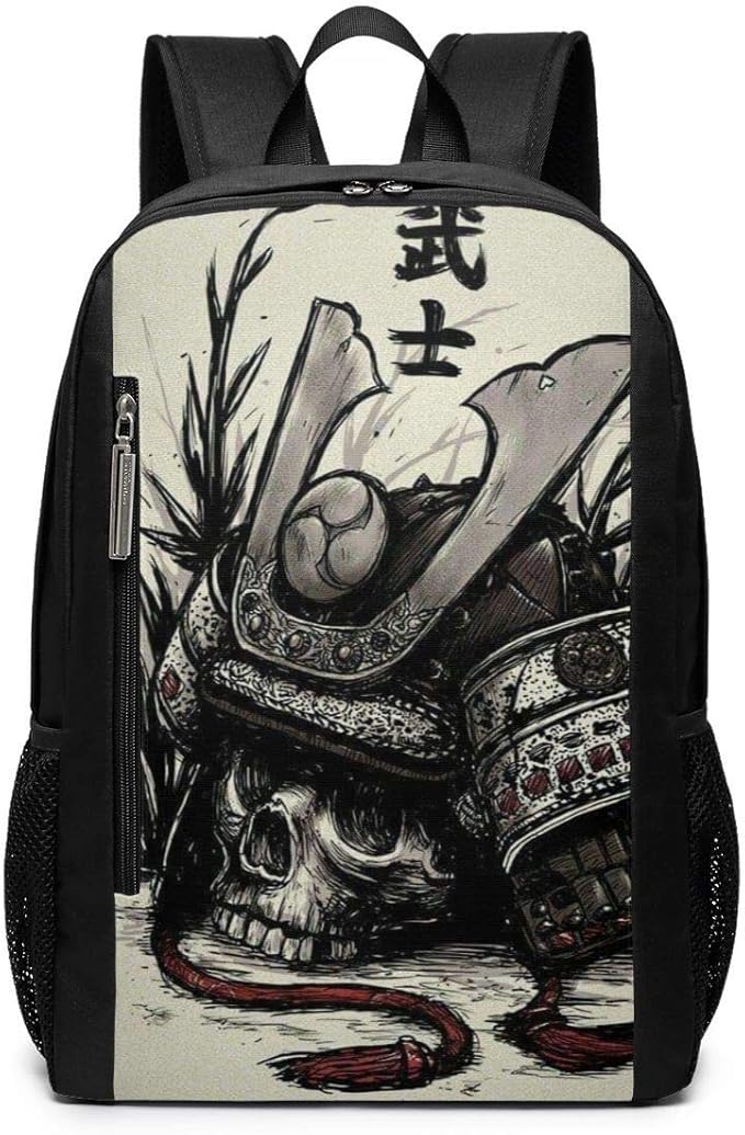 Samurai Skull Backpack School Bags For Boys And Girls Schoolbags For ...