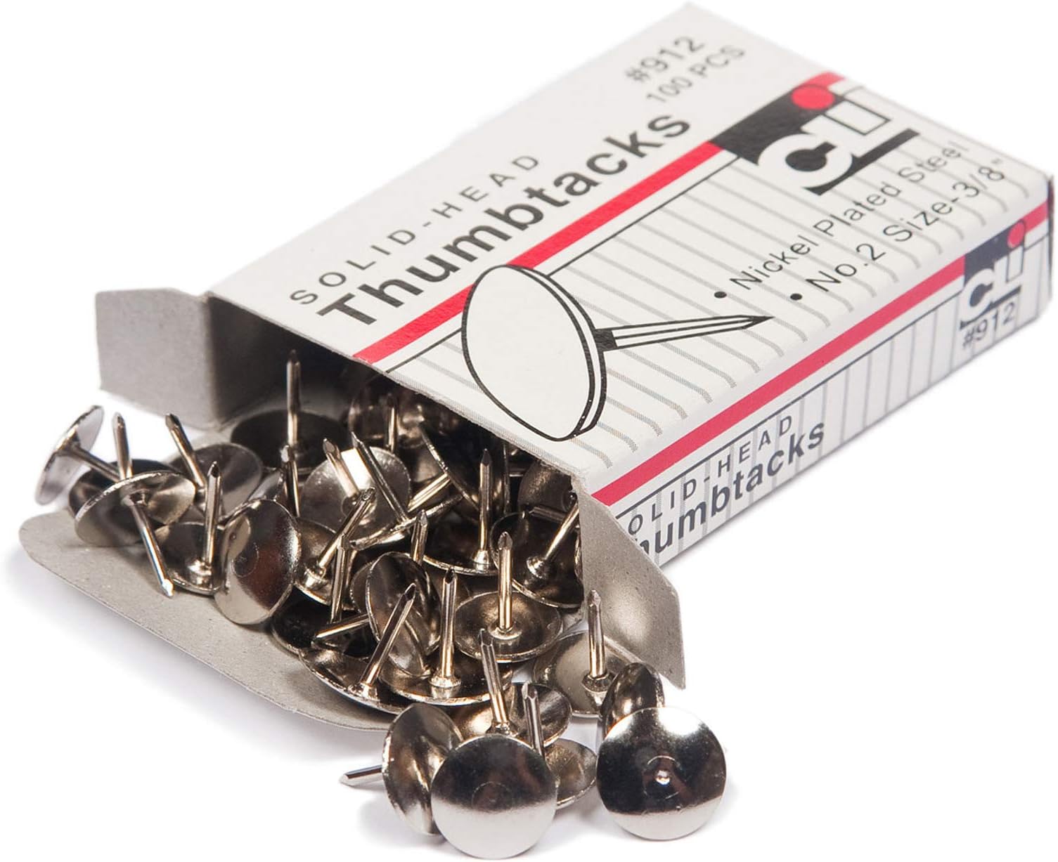 Amazon.com : Officemate Thumb Tacks, 2 Brass Plated, Gold, 75 Pack ...