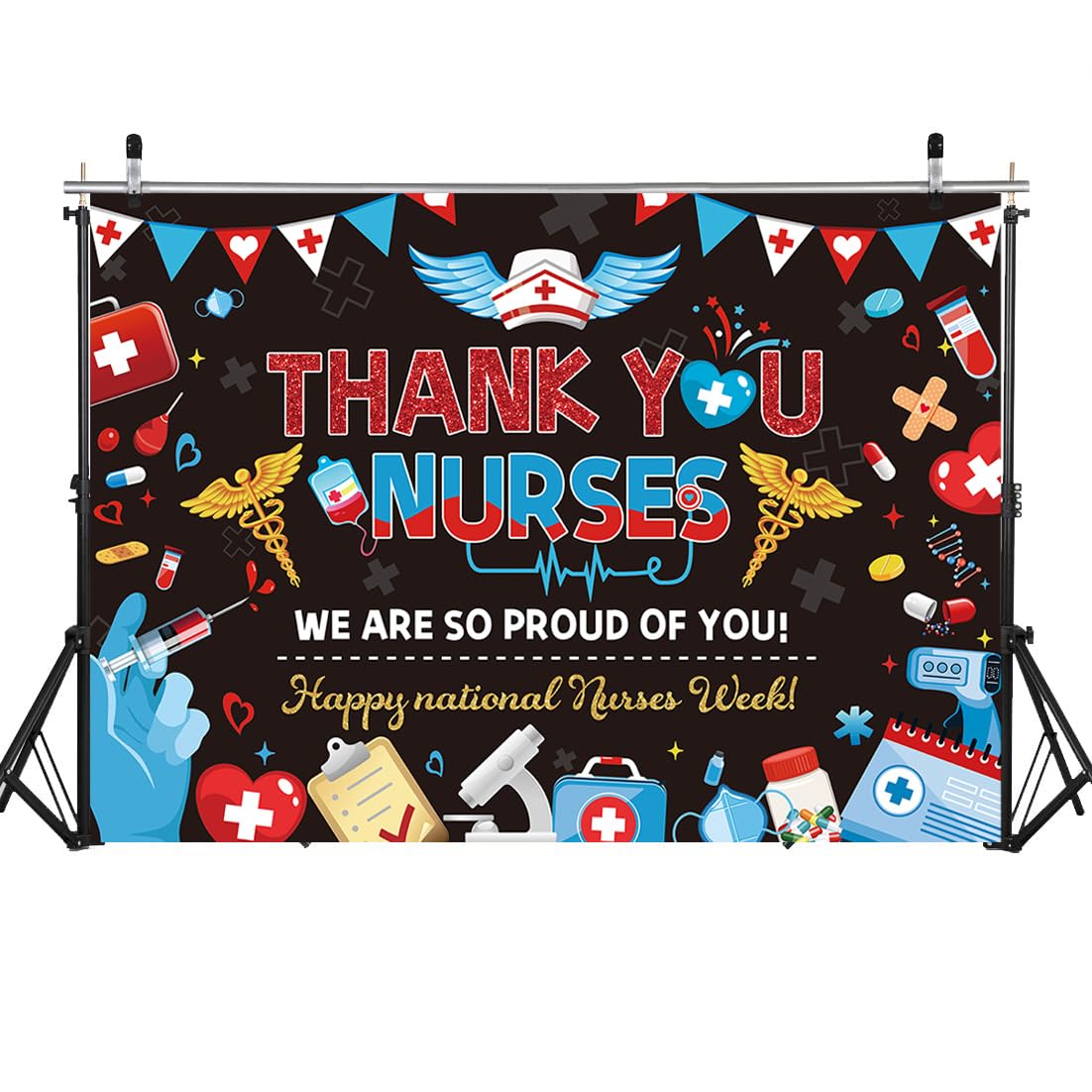 Snapklik.com : Thank You Nurses Backdrop Happy National Nurses Week ...