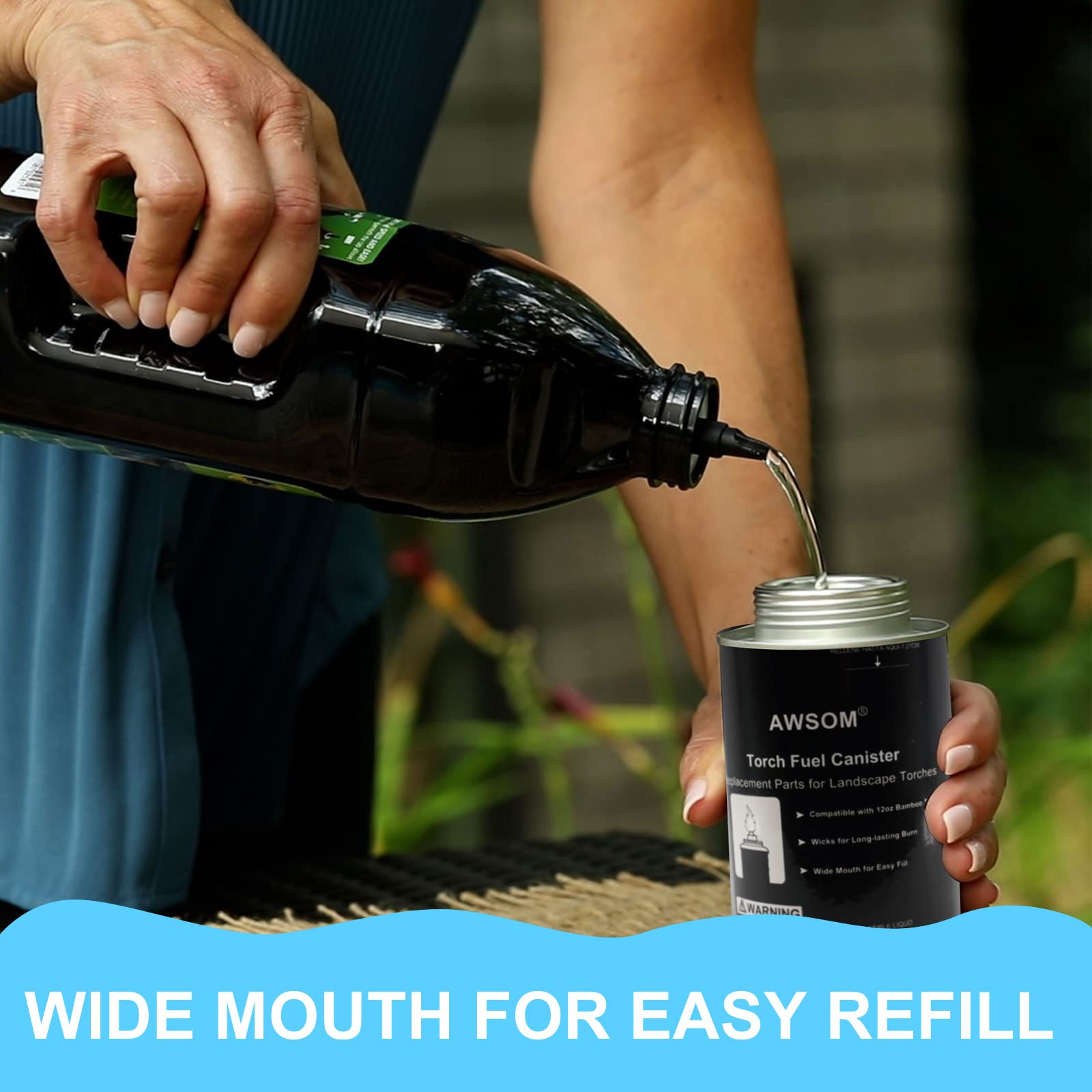 Snapklik.com : Torch Replacement Canisters Set, Bamboo Torch Fuel Can ...