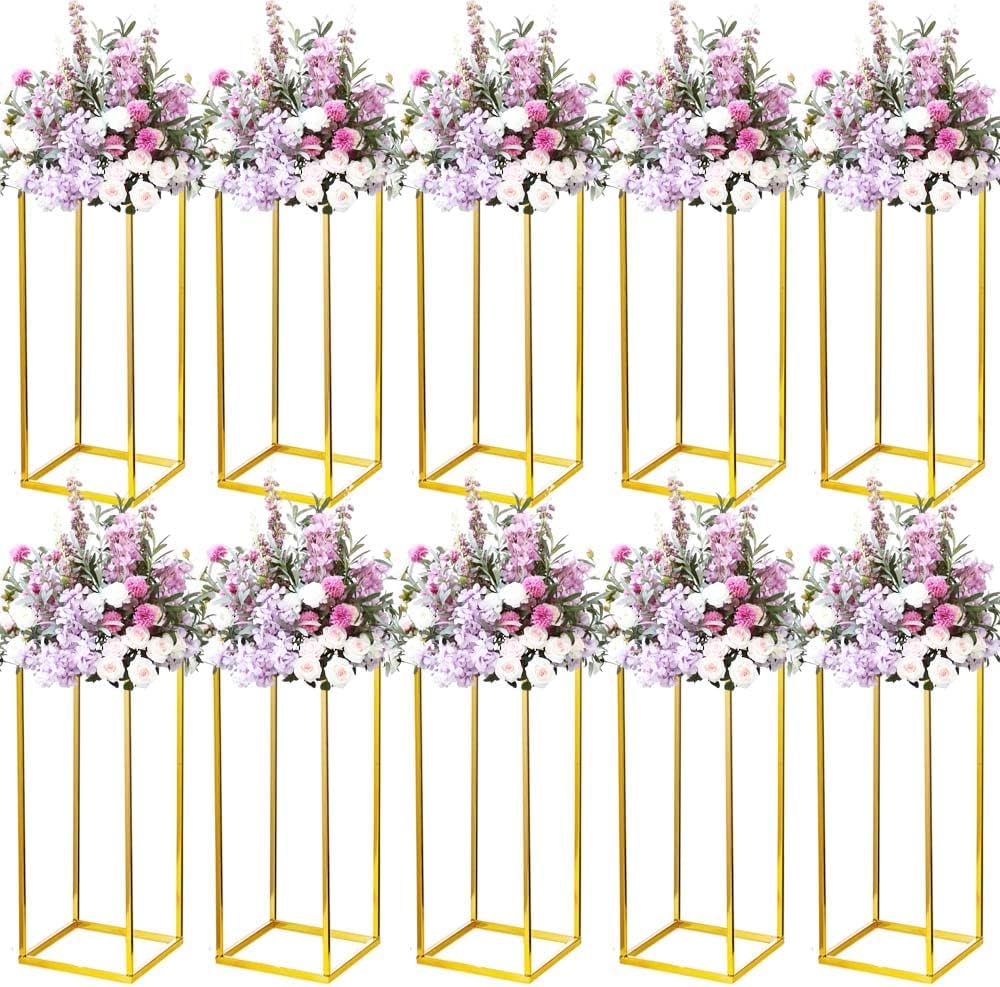 Amazon.com: 10Pcs Gold Wedding Flower Stand, Wedding Centerpieces for ...