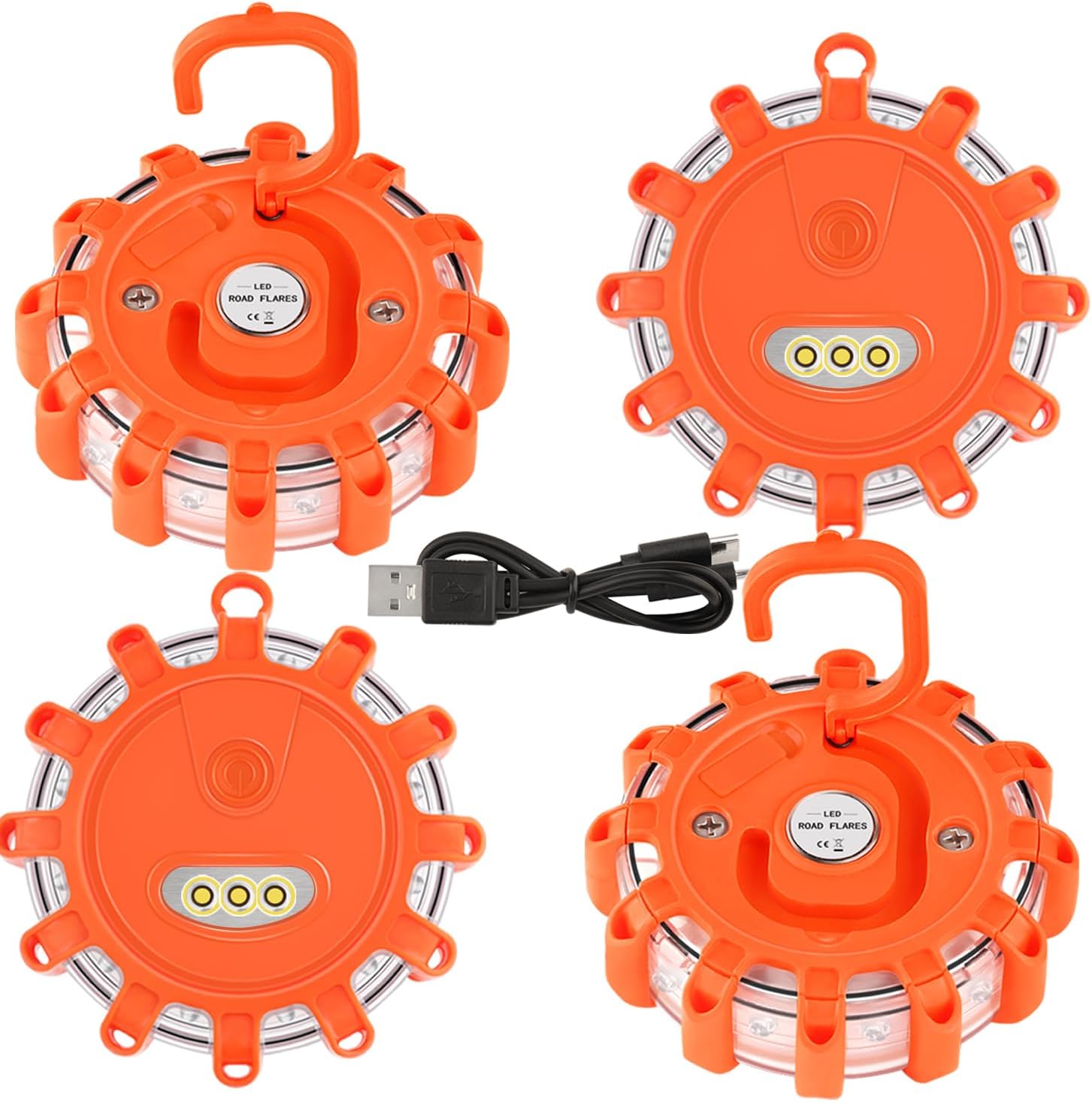 Amazon.com: VANCLE USB-C Rechargeable LED Road Flares Roadside ...