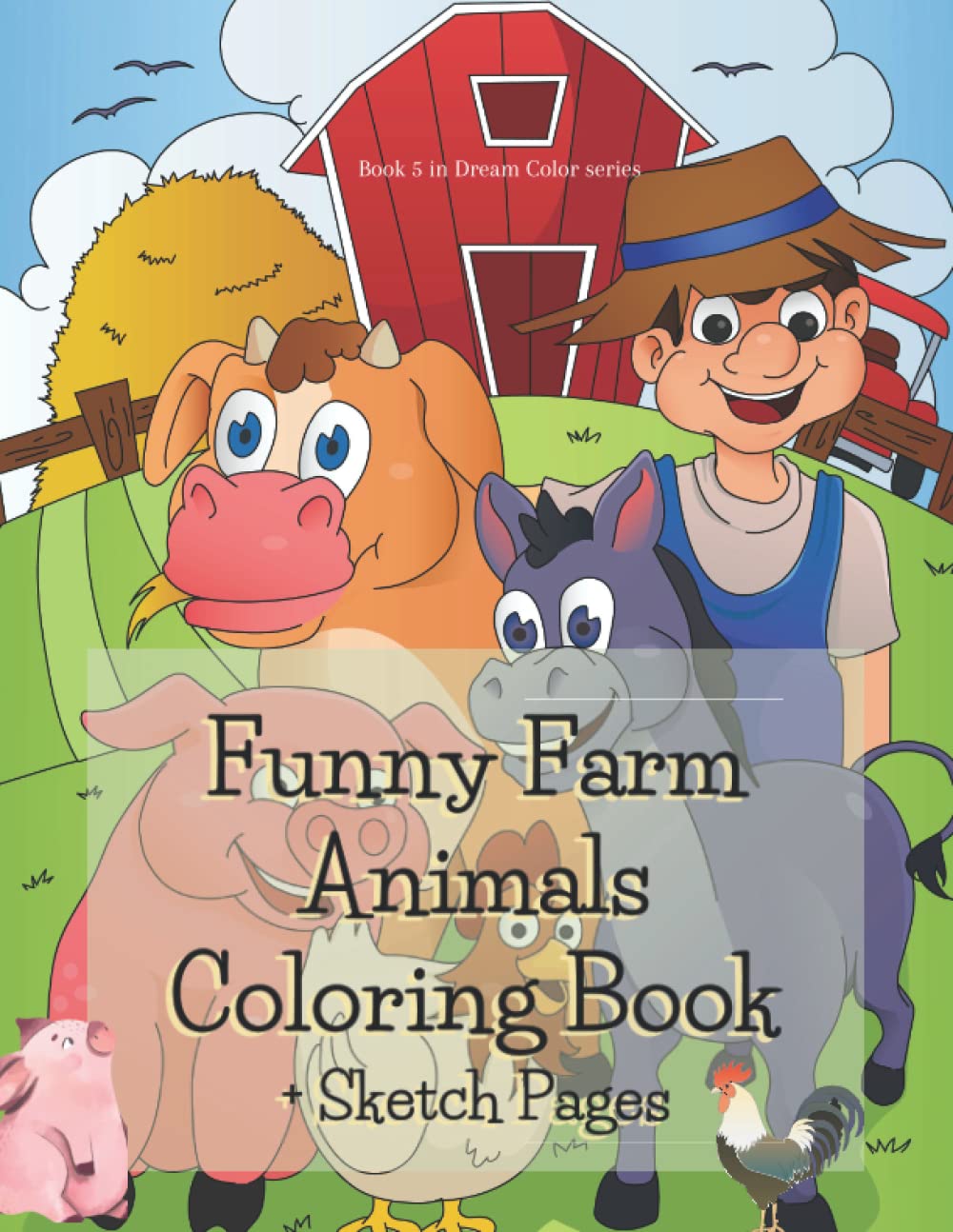 Funny Farm Animal Coloring Book Sketch Pages Funny Farm Book ...