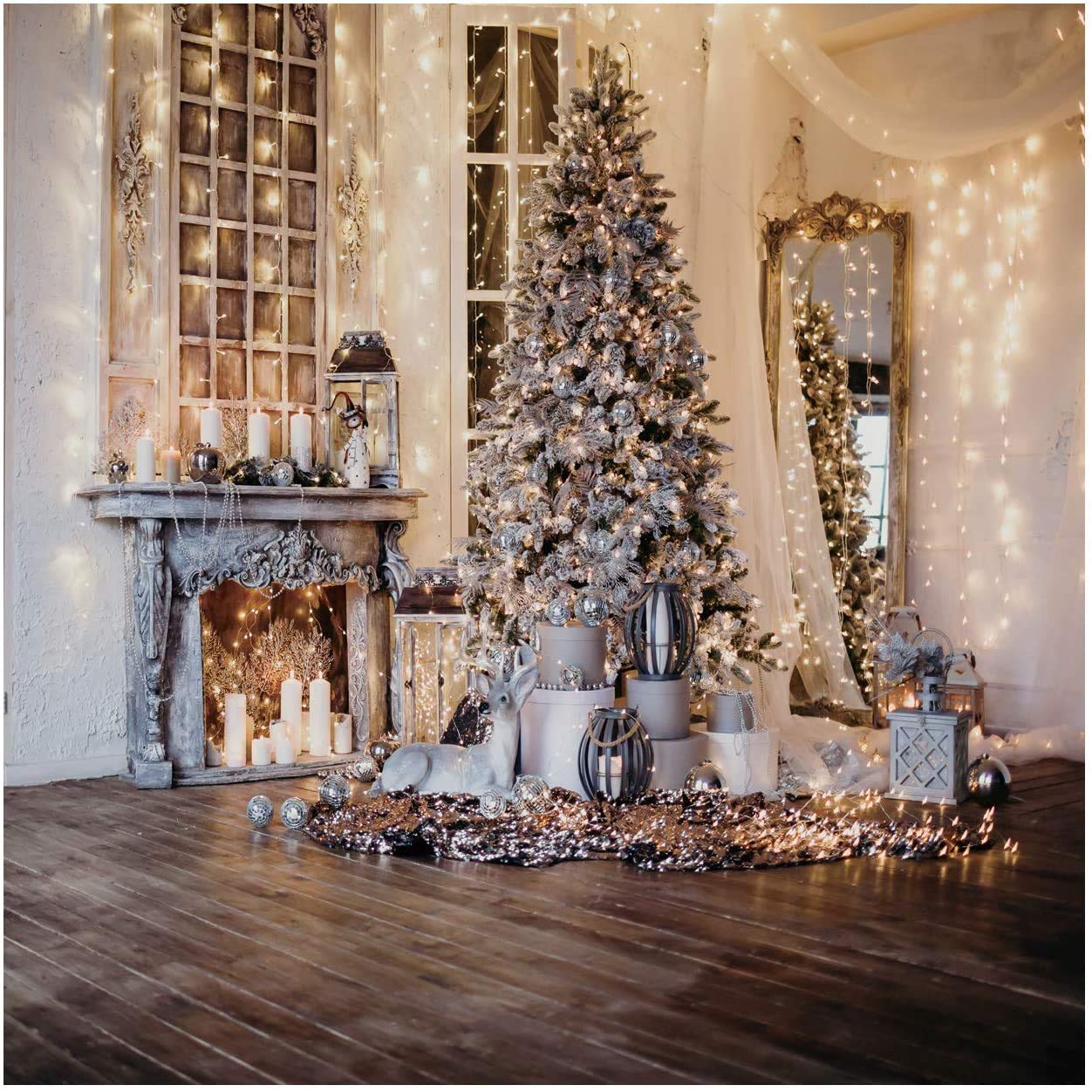 Silver Christmas Tree Wallpaper