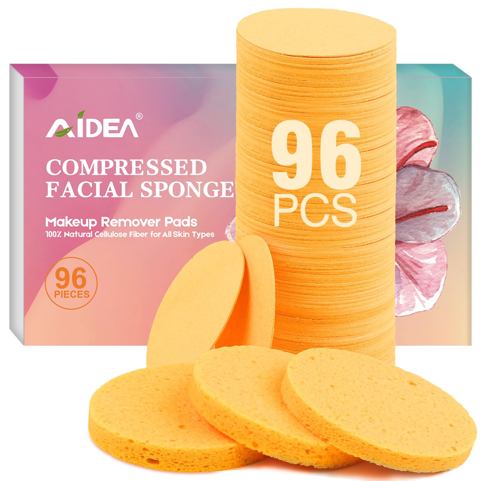Amazon.com : AIDEA 96Count Compressed Facial Sponges, Face Sponges for ...