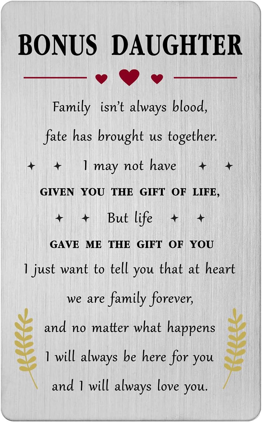 Mother's Day Card for Bonus Daughter Stepdaughter Step Unbiological ...