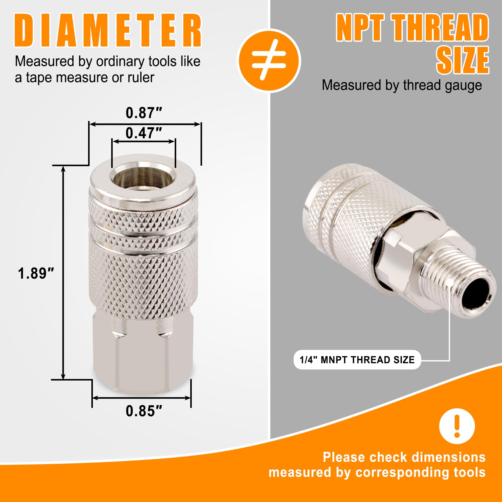 Snapklik.com : 67Pcs Air Coupler And Plug Kit,1/4 Inch NPT Air Tool Fittings Set, Quick Connect ...