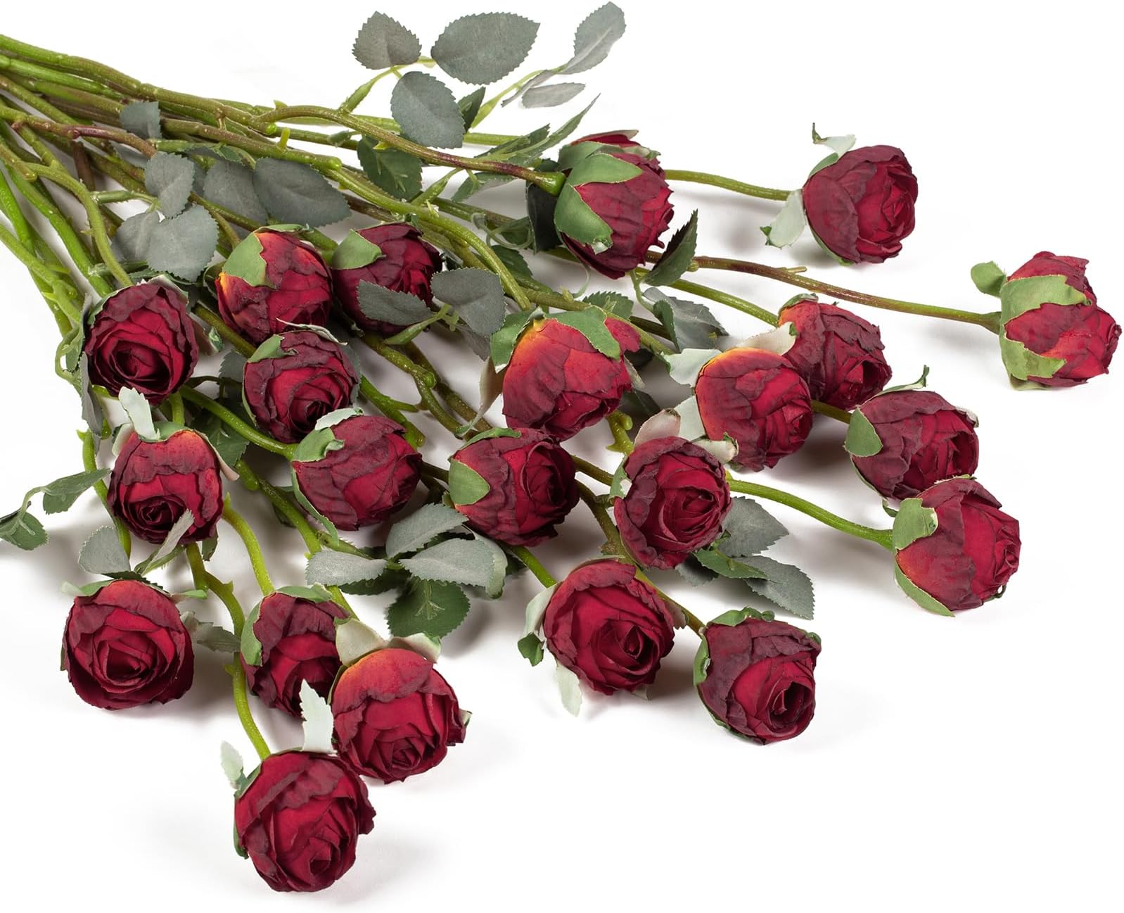 Amazon.com: AnotherGifts Artificial Silk Rose Flower Bouquet Home Decor ...