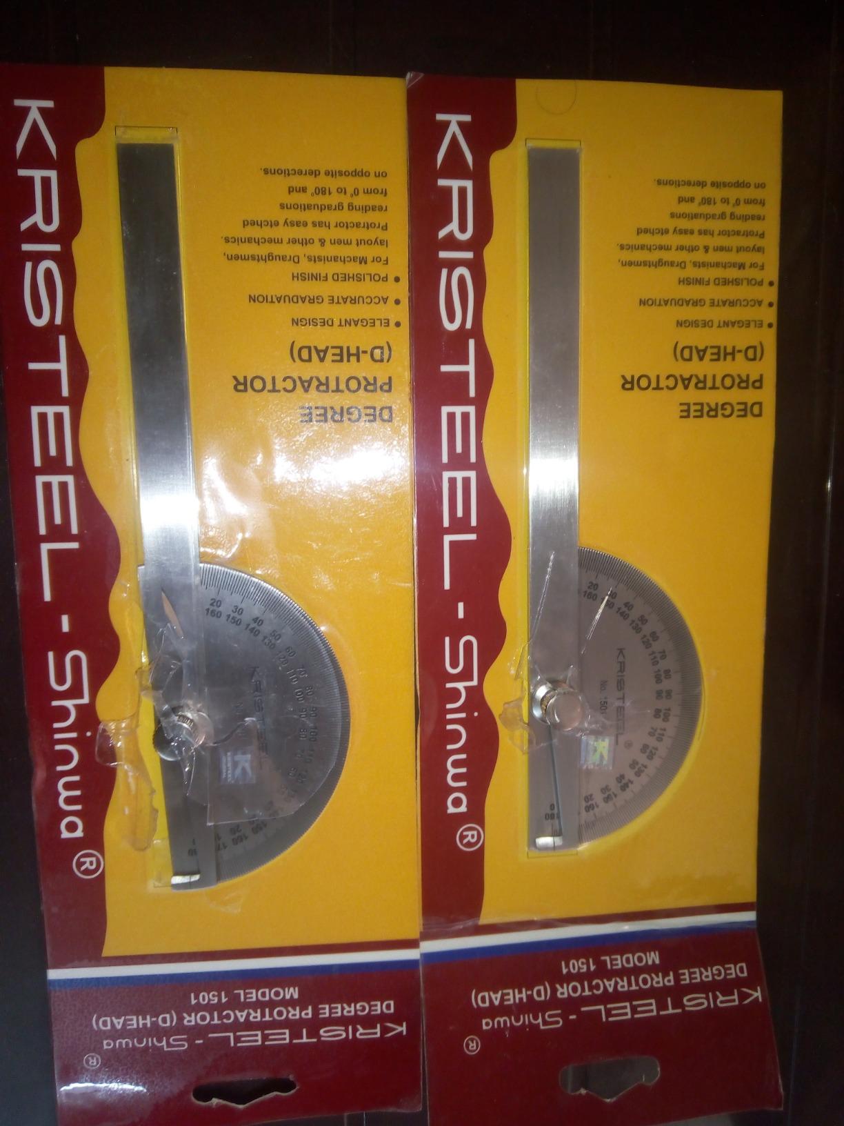 KRISTEEL | Degree Protractor (D Head) [Pack of 2] : Amazon.in ...