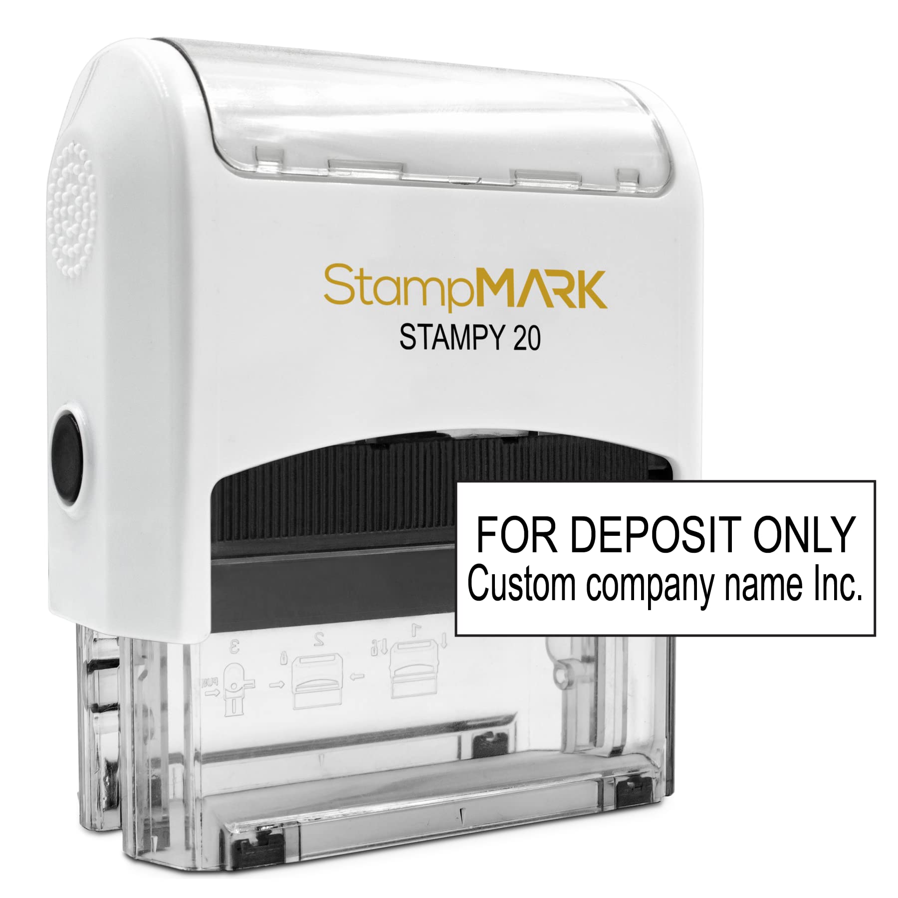 Amazon.com : StampMark for Deposit Only Customized Office Self Inking ...