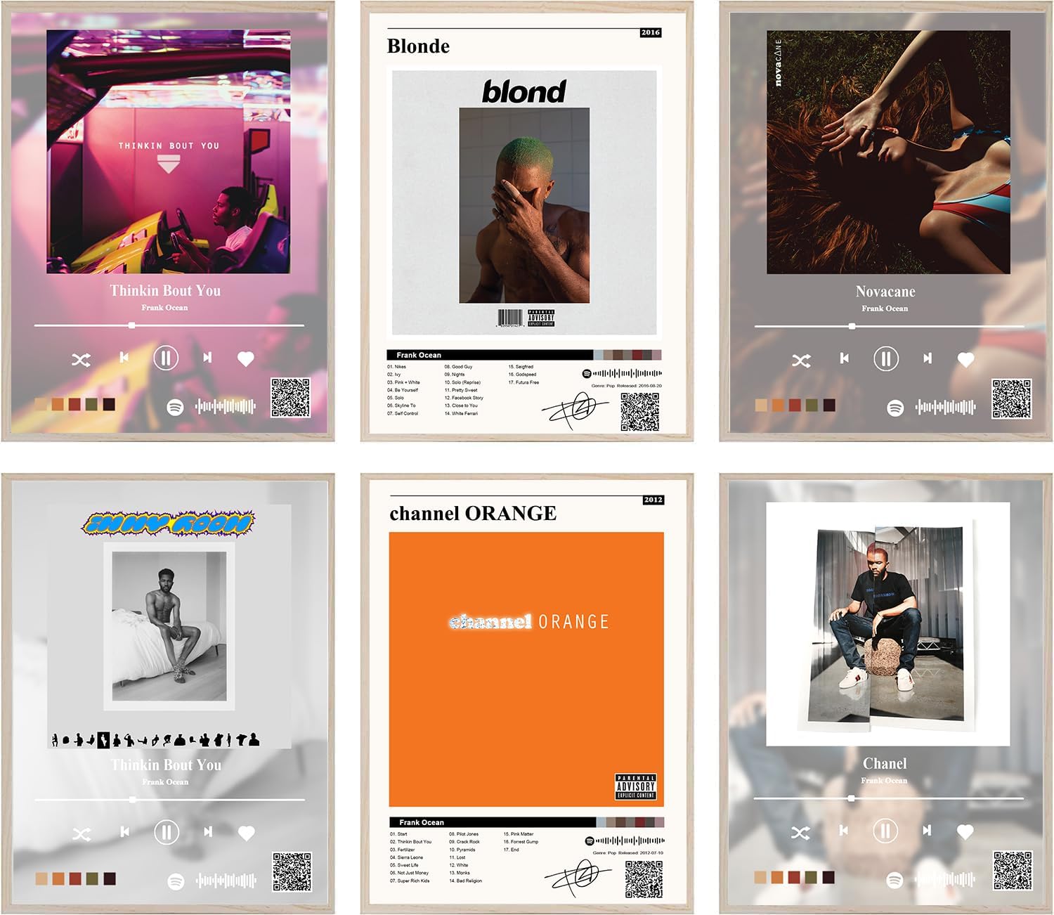 Amazon.com: Album Poster - With QR code Unframed 9 Piece Set Digital ...