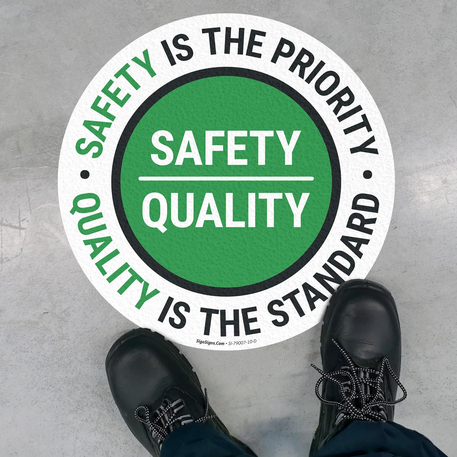 Amazon.com: Sigo Signs Safety is the Priority Quality is the Standard ...