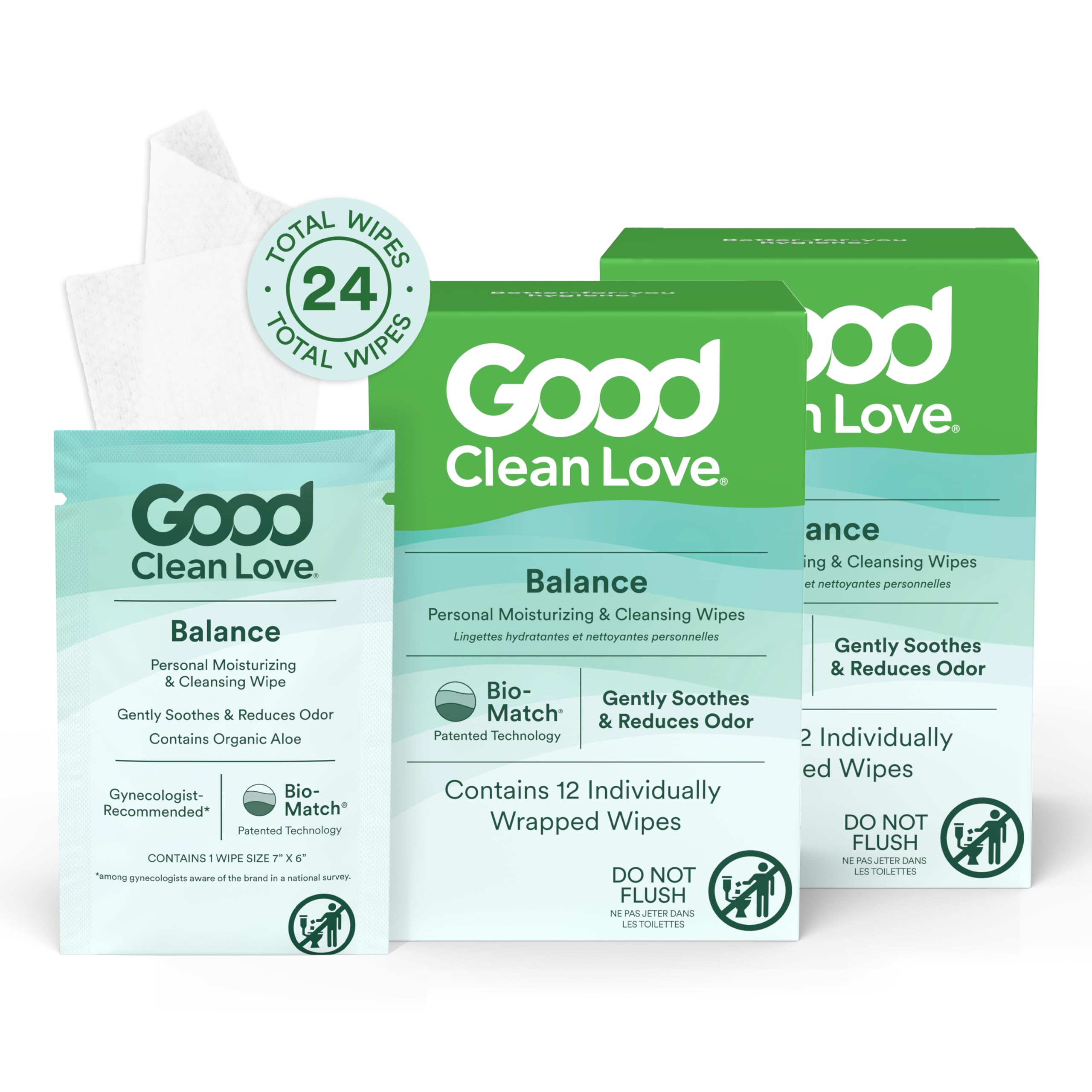 Amazon.com: Good Clean Love Balance Feminine Wipes, Supports Vaginal ...