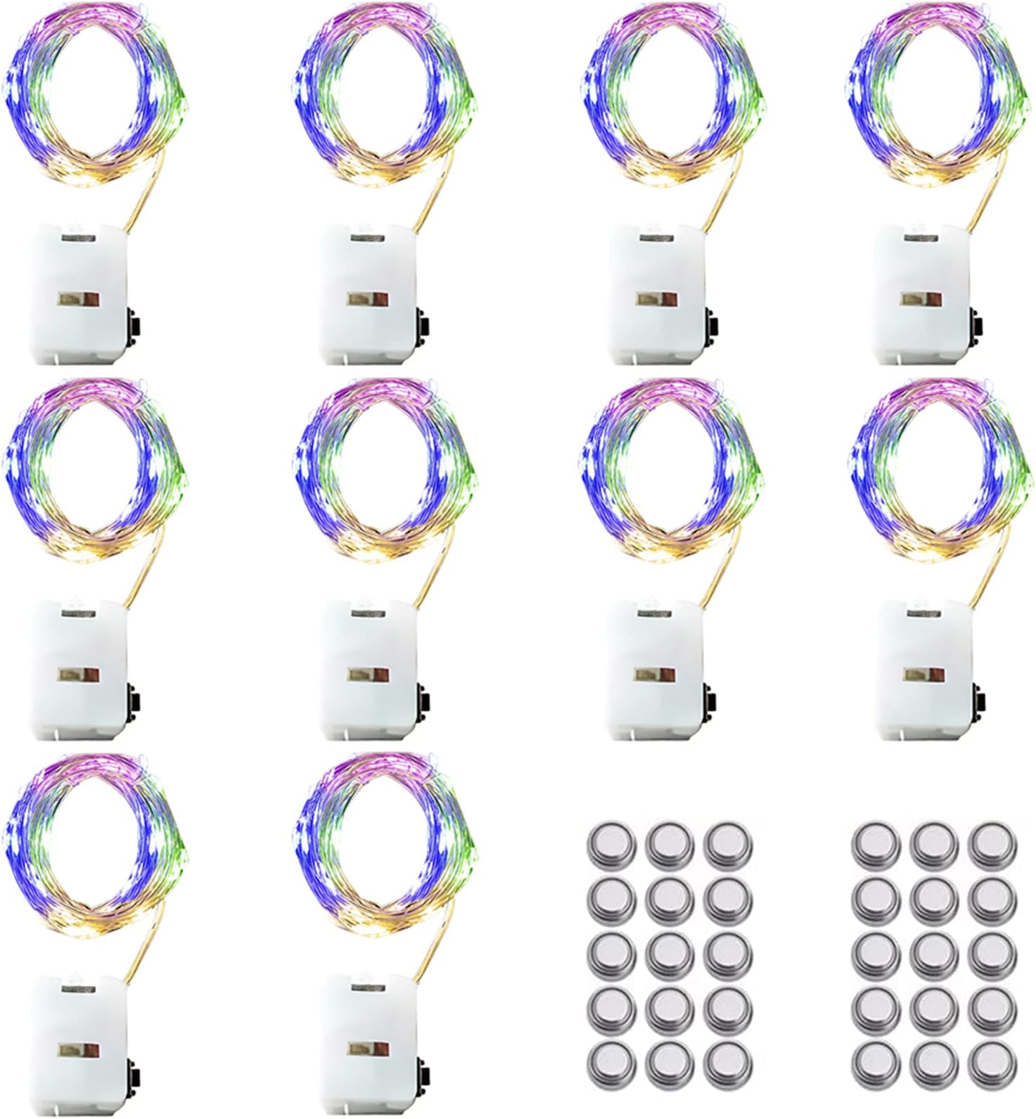 Melofo 10 Pack LED Fairy String Lights 3M/30 LEDs Battery Operated ...