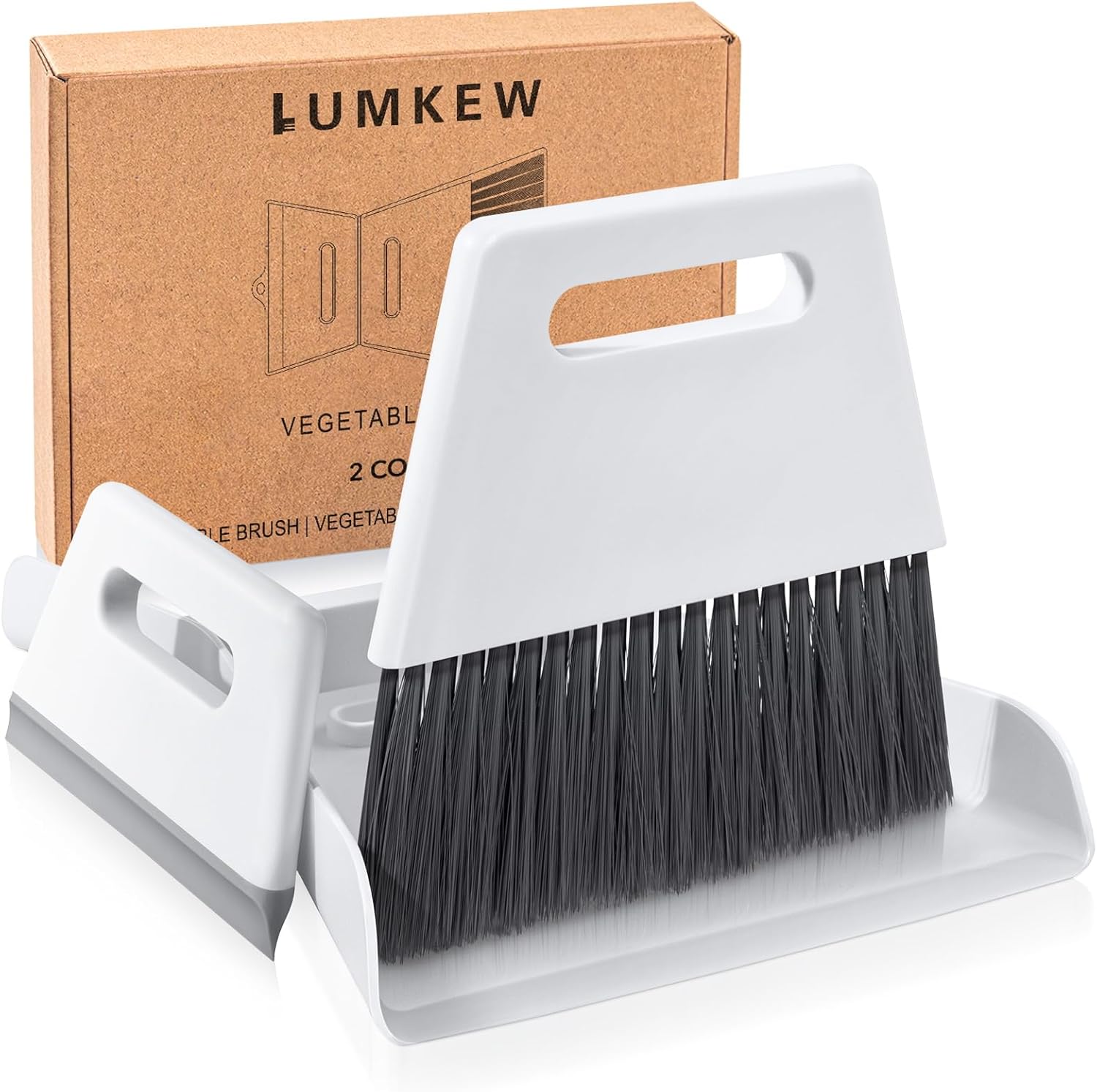 Amazon.com: Lumkew Small Broom and Dustpan Set with Mini Squeegee ...