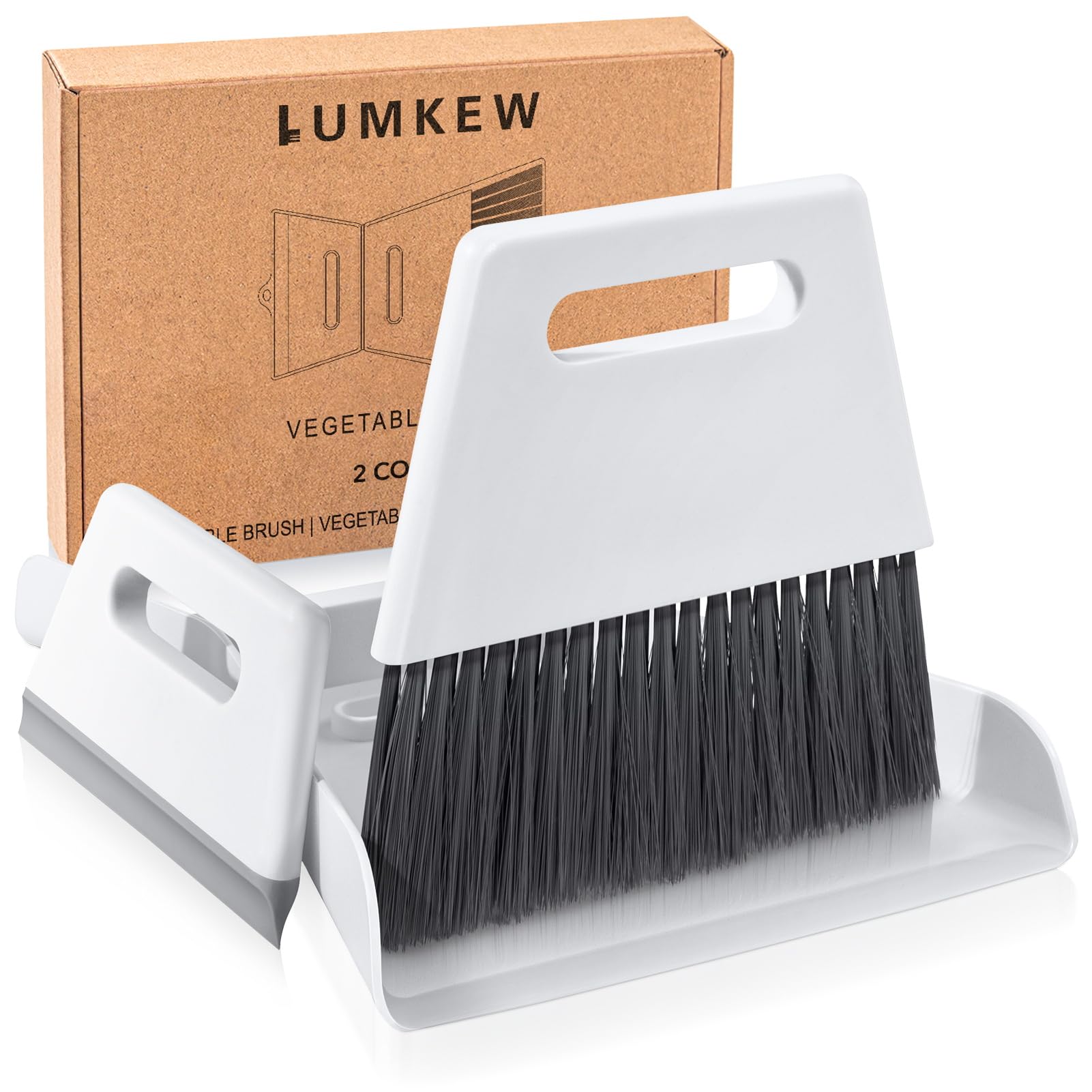 Amazon.com: Lumkew Small Broom and Dustpan Set with Mini Squeegee ...