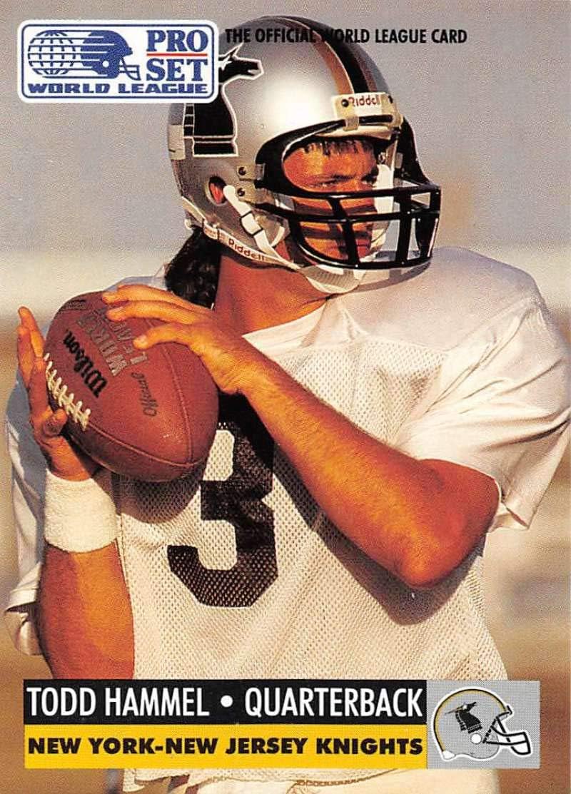 Amazon.com: 1991 Pro Set WLAF Inserts Football Card #19 Todd Hammel NY ...