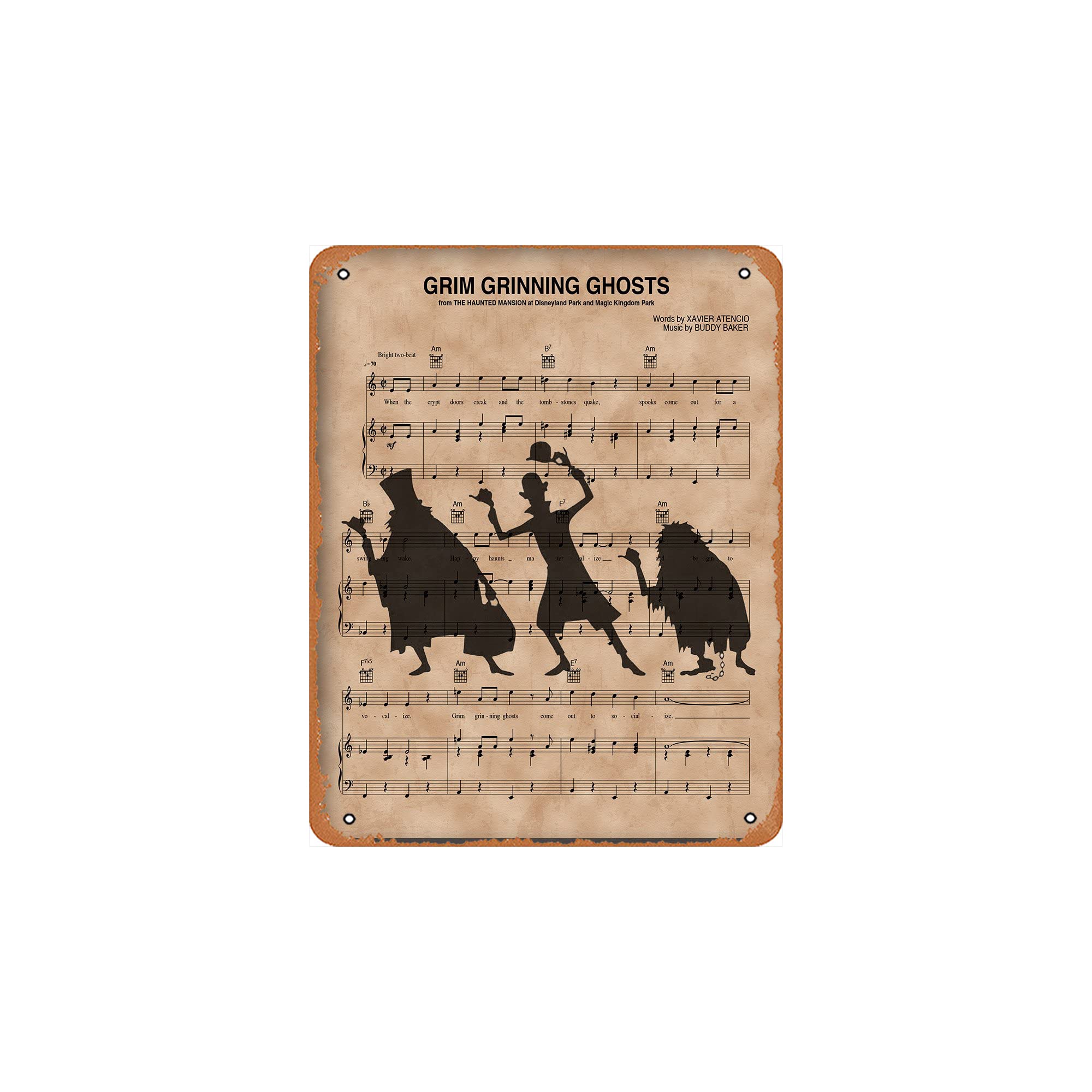 Amazon.com : muecddoa Tin Sign Vintage Kitchen Signs Wall Decor Haunted ...