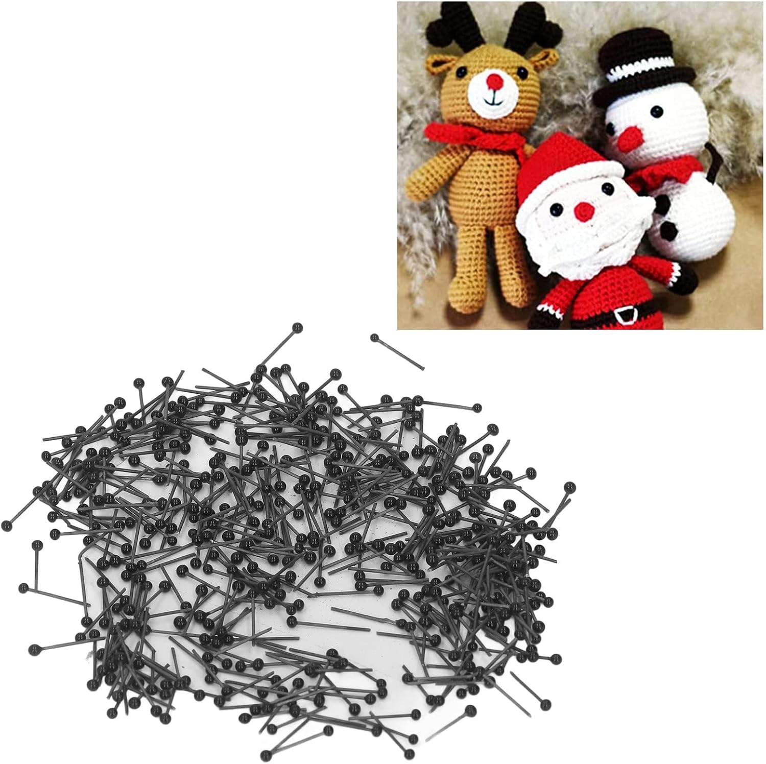 Amazon.com: 400pcs Glass Eye 2mm, Mini Black Eyes Needle Felting Eyes ...