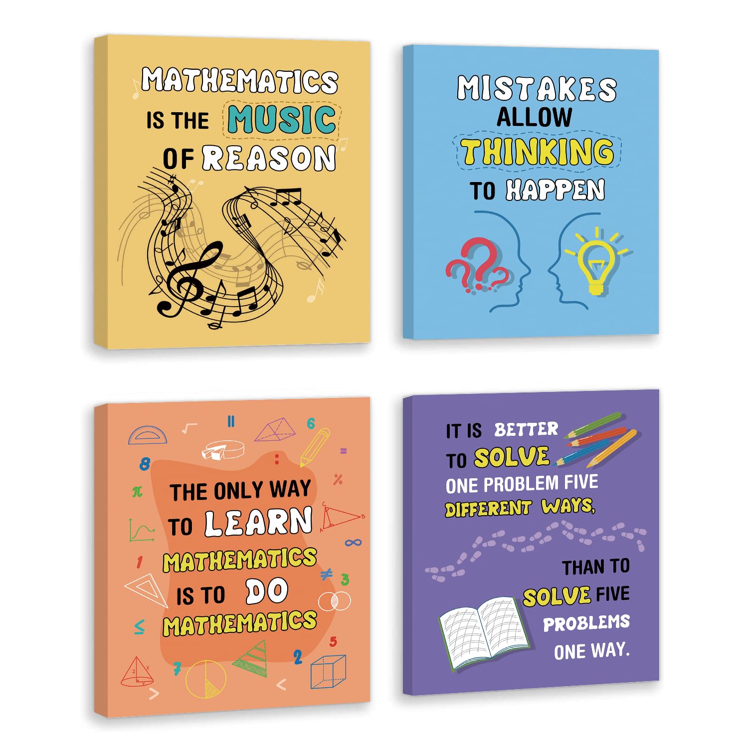 HPNIUB Math Classroom Wall Decor,Inspirational Quote Education Posters ...