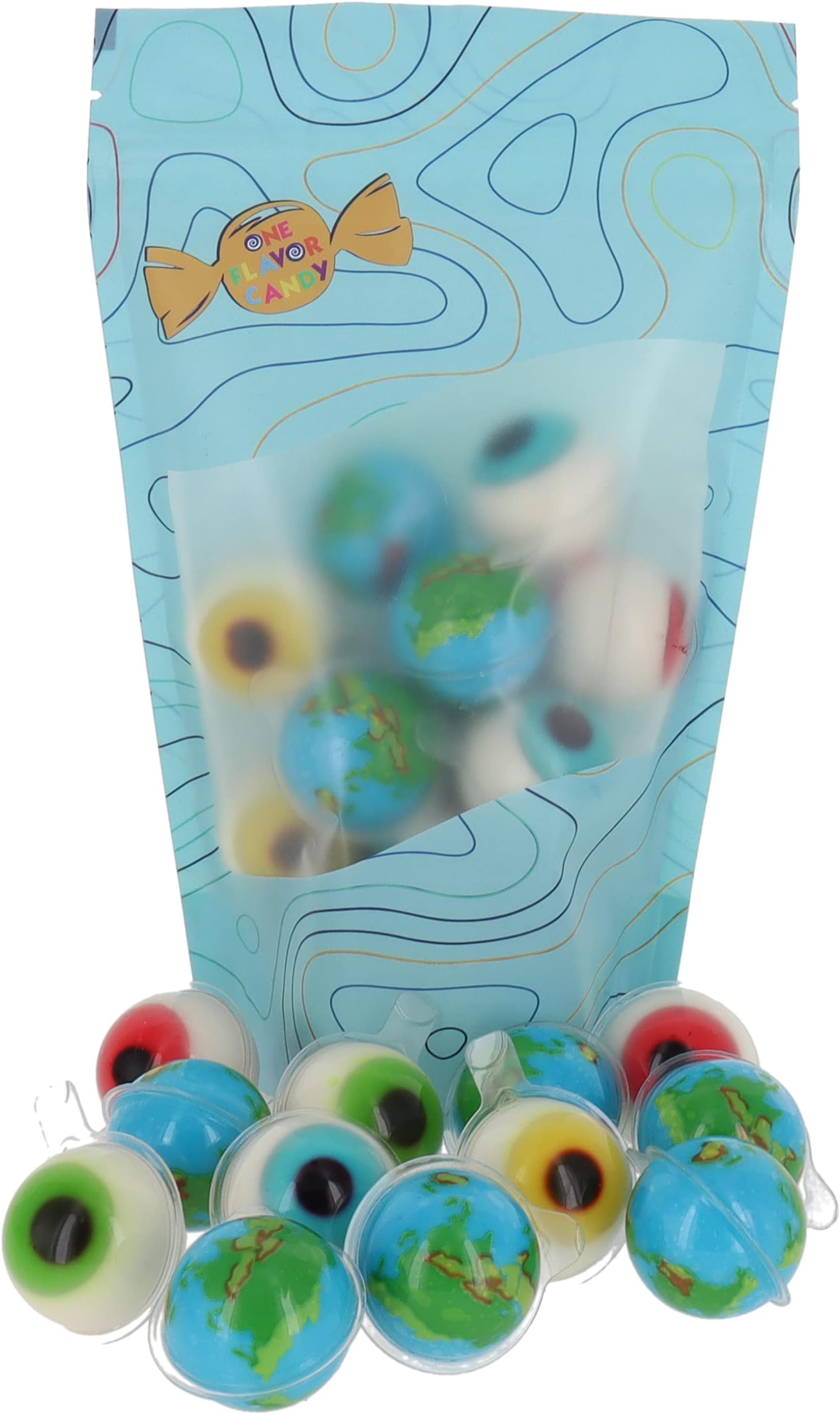 Amazon.com: One Flavor Candy Earth Gummy Planet Gummi Candy Variety ...