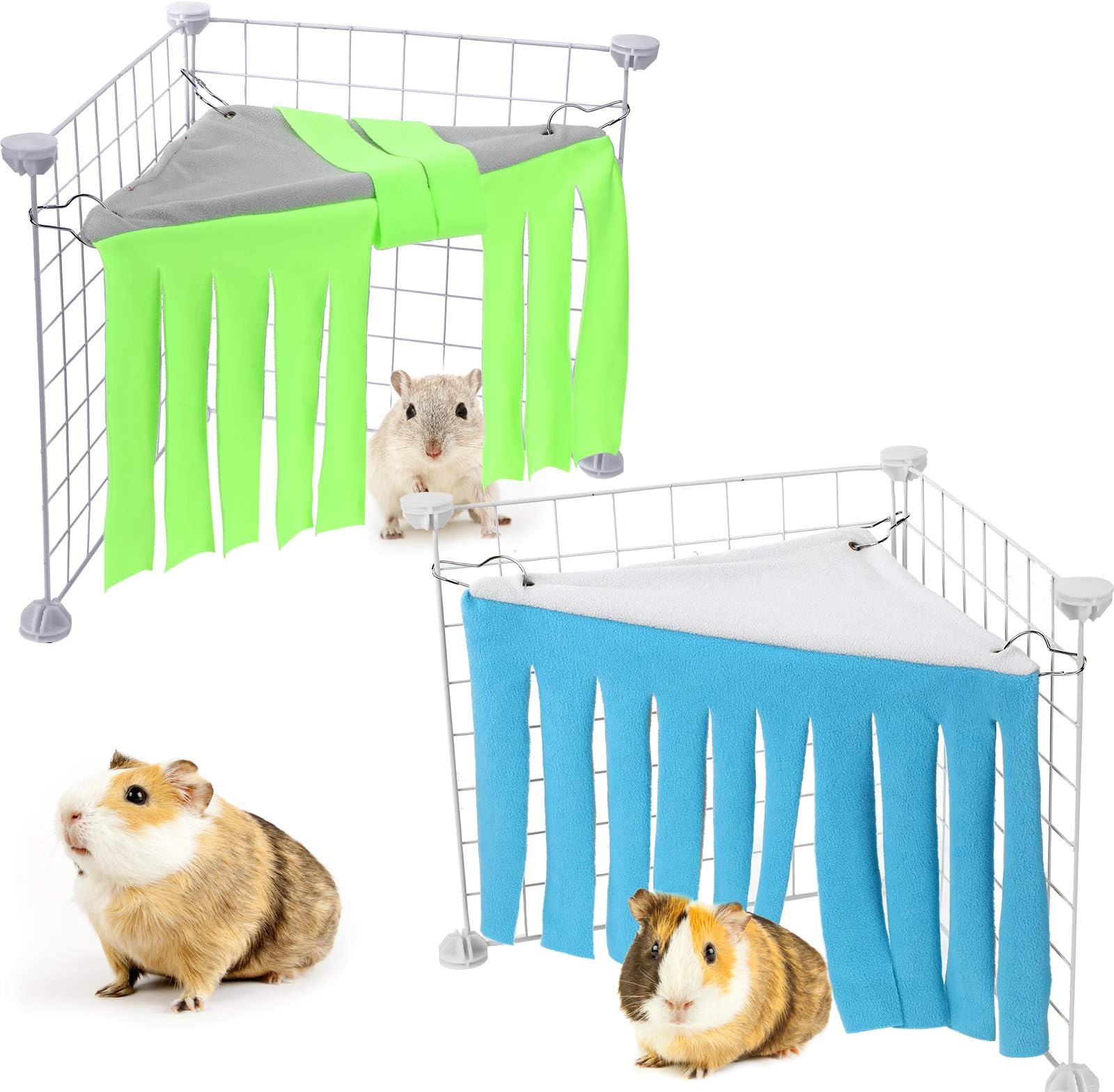 Amazon.com : Ylinge 4 Pcs Guinea Pig Bed Mat Guinea Pig Corner Hideout ...