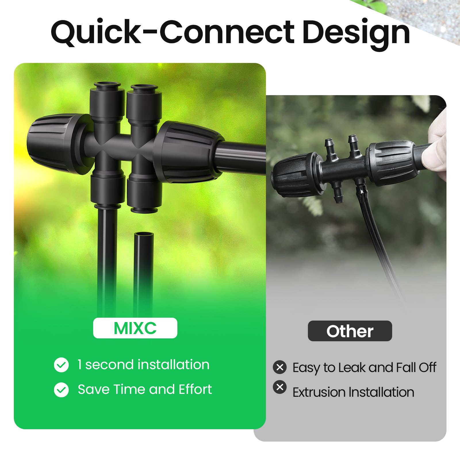 Snapklik.com : 4 Packs 1/2to 1/4Barbed Tee Quick Connector