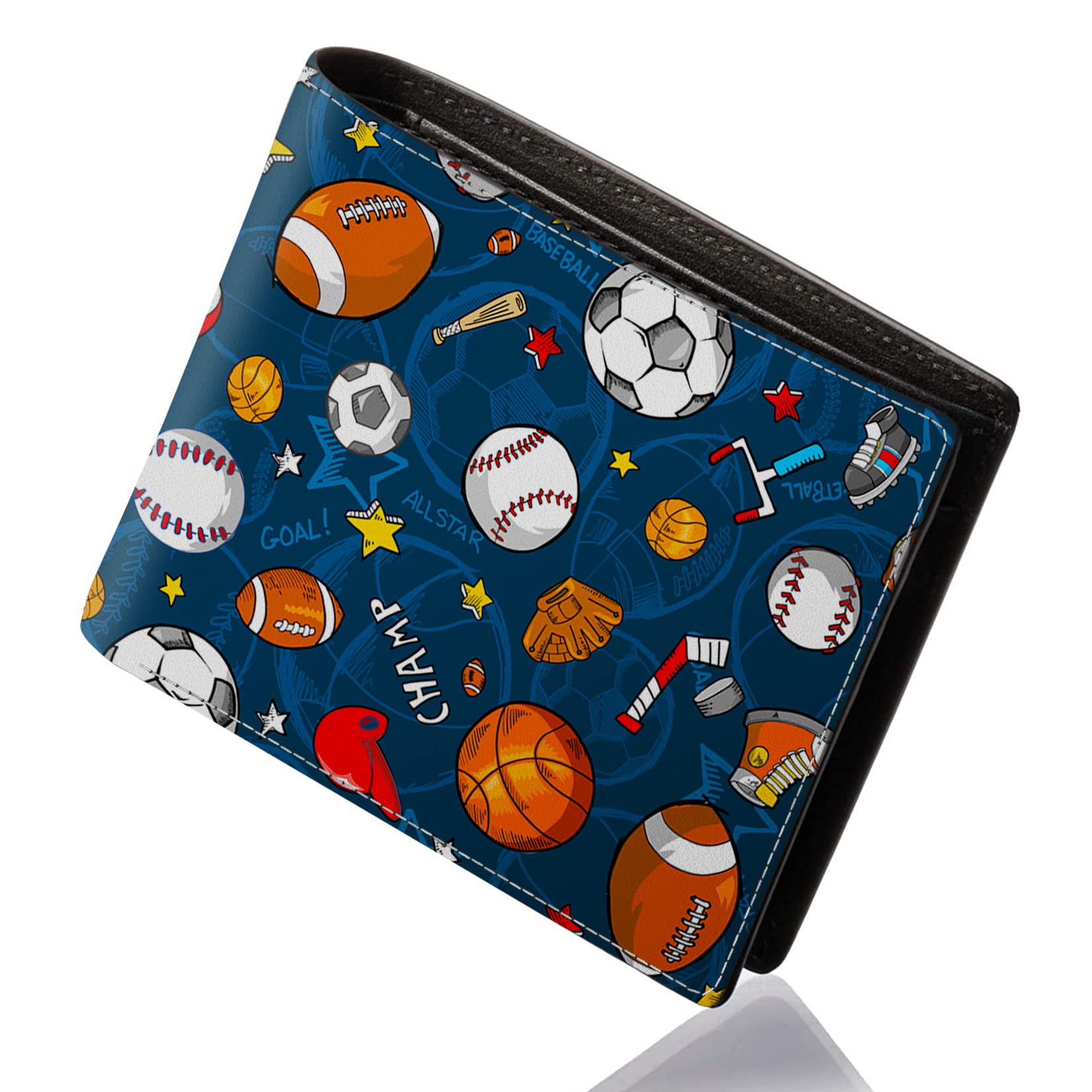 Amazon.com: Cool Wallet for Boys - Teen Boys Wallet Sport Ball Print ...