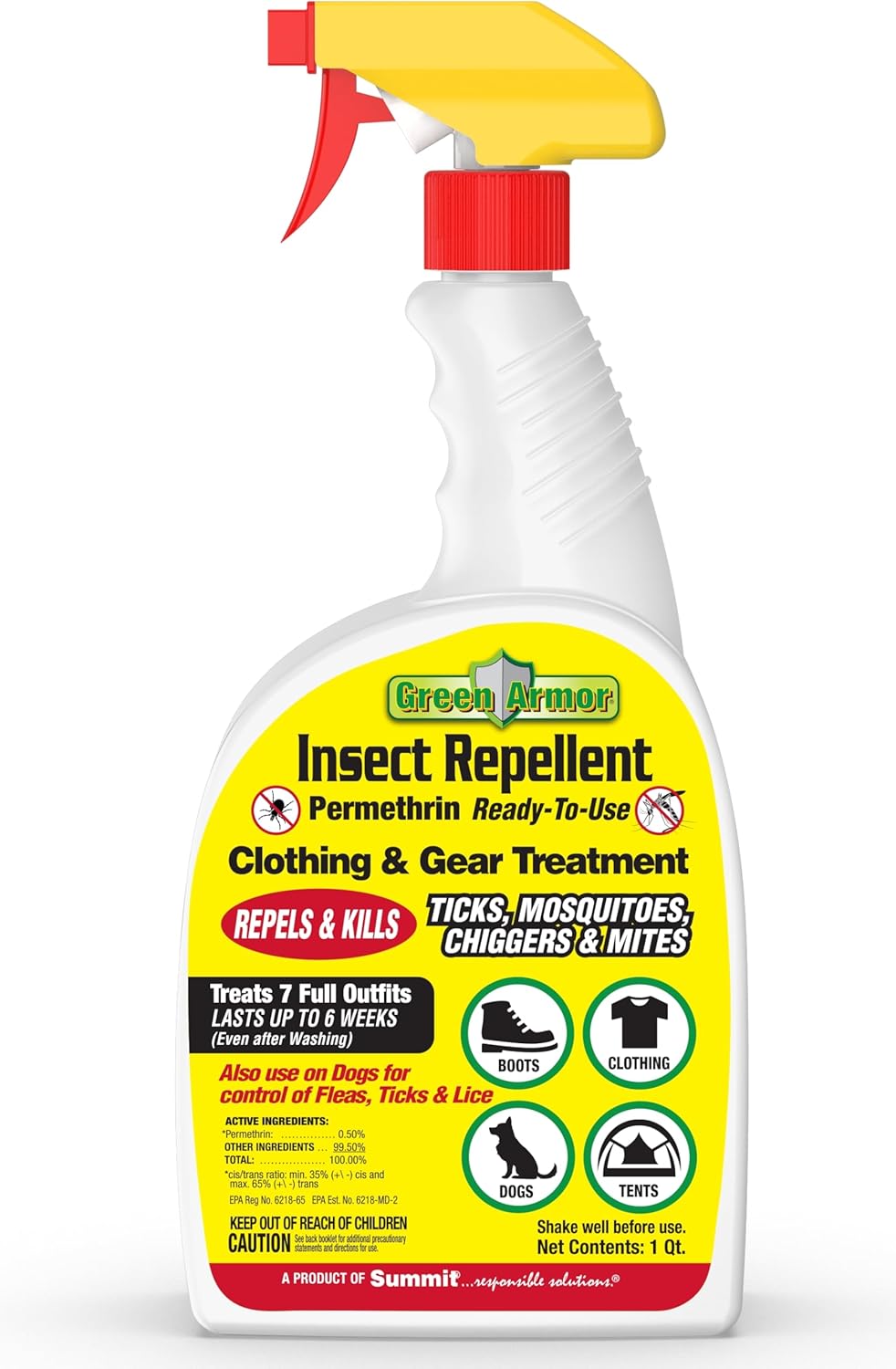 Amazon.com: Green Armor Insect Repellent Permethrin RTU, Trigger Spray ...