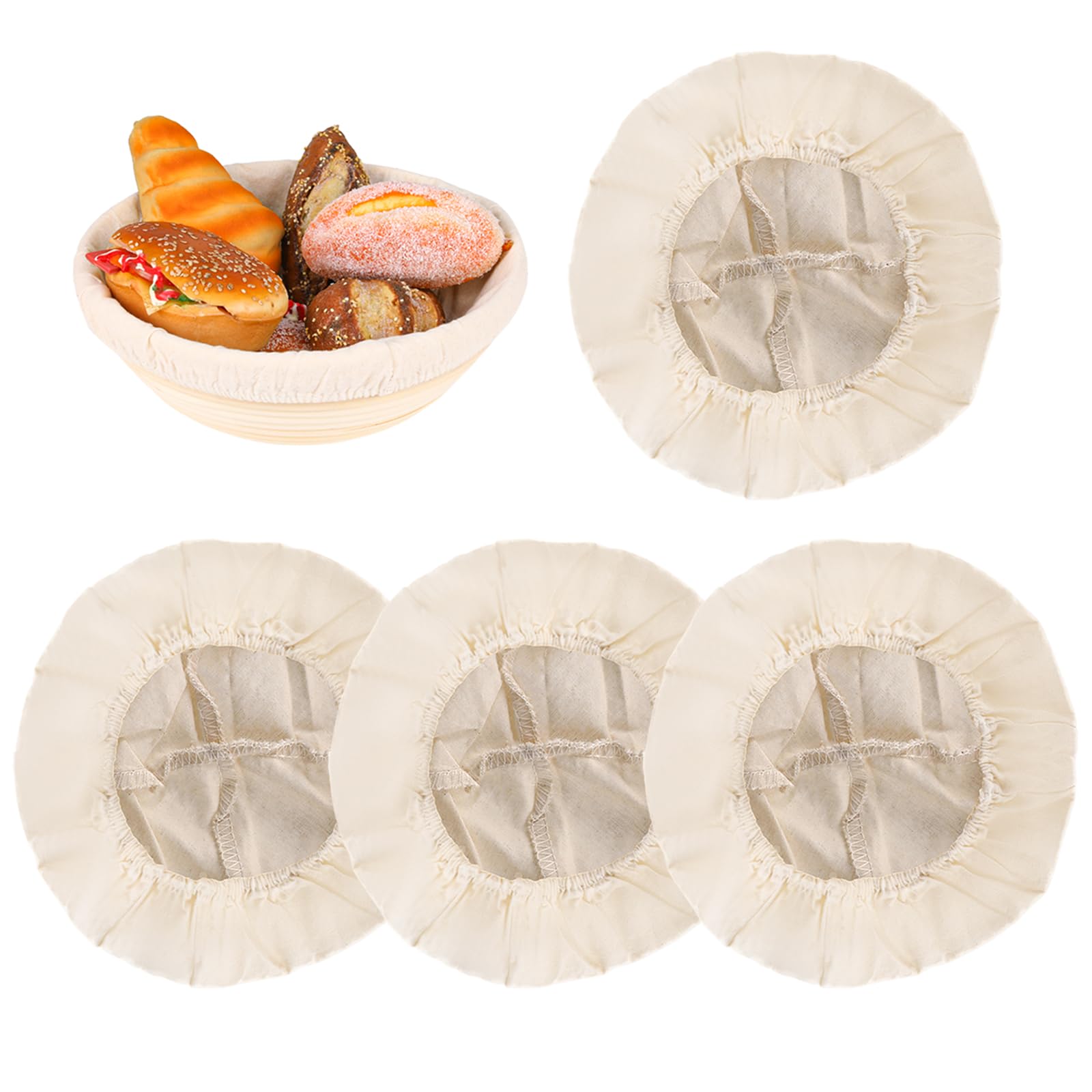 Amazon.com: 4 Pcs Bread Proofing Basket Cloth Liner Baking Dough Basket ...