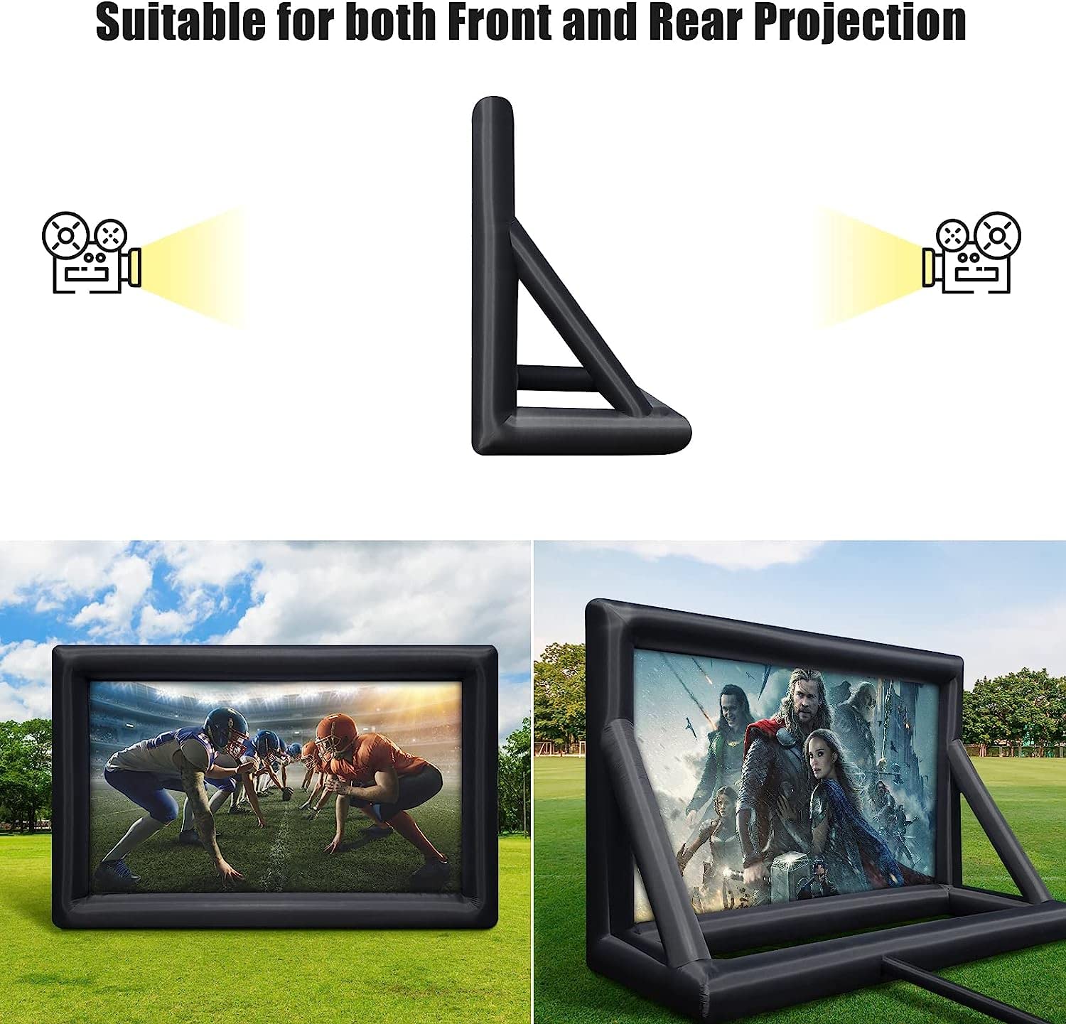 Inflatable Projector Screen, 20FT Portable Blow Up Outside Projector ...