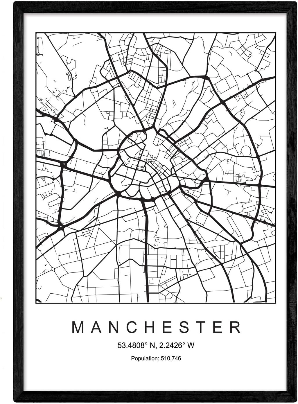 Manchester - M - Postcode Wall Map - Paper : Amazon.co.uk: Stationery ...